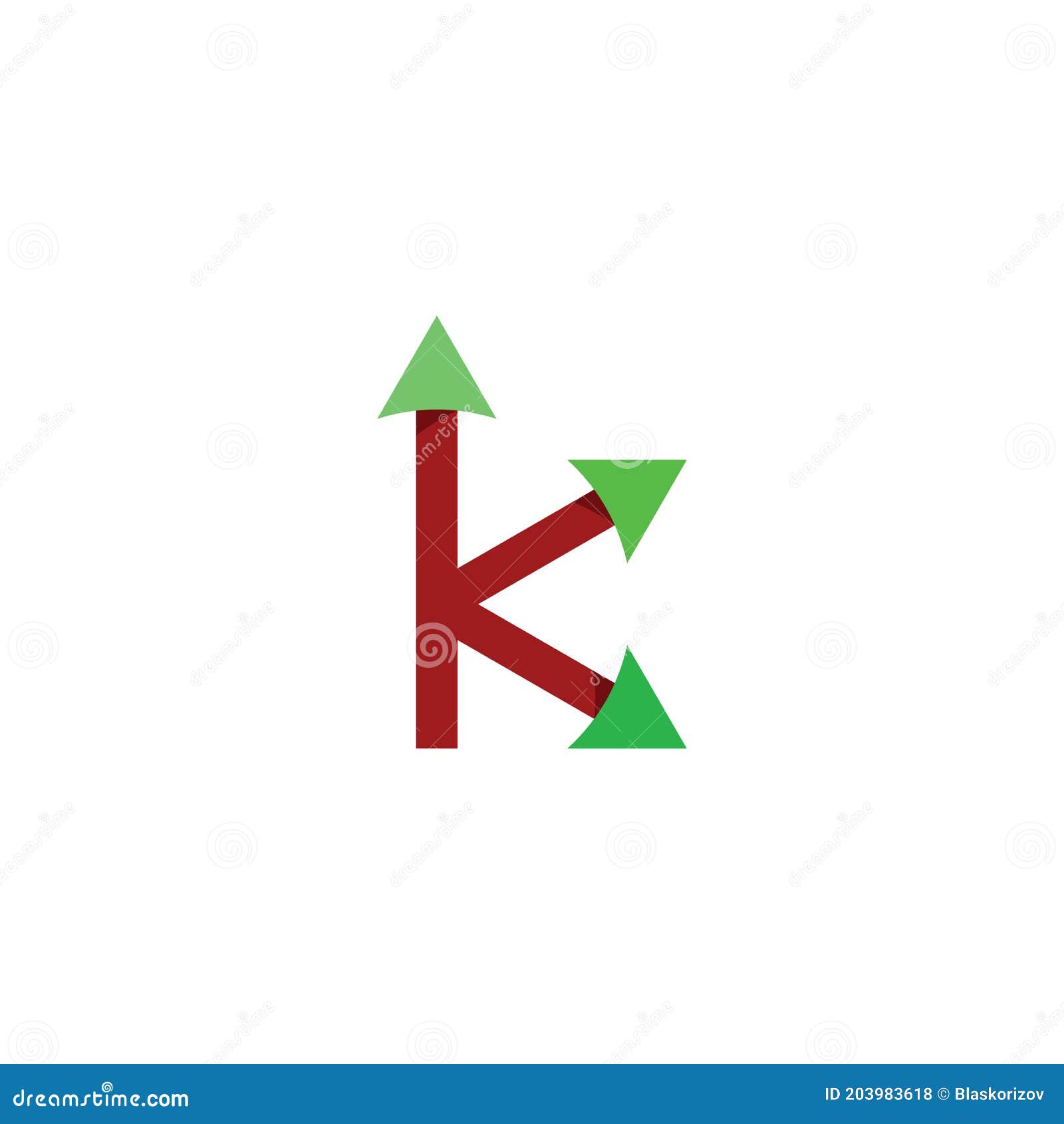K Logo Letter with Arrows Vector Symbol Design Stock Vector ...