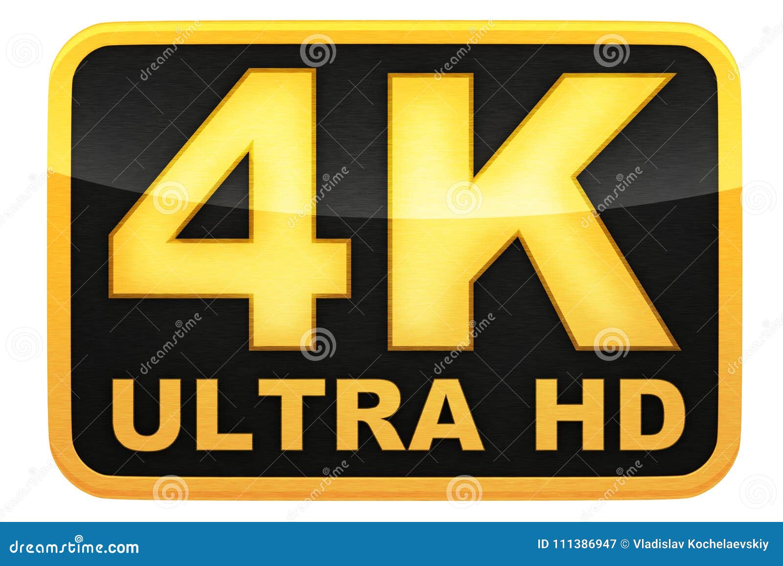 4K Logo ultra HD stock abbildung. Illustration von digital - 111386947