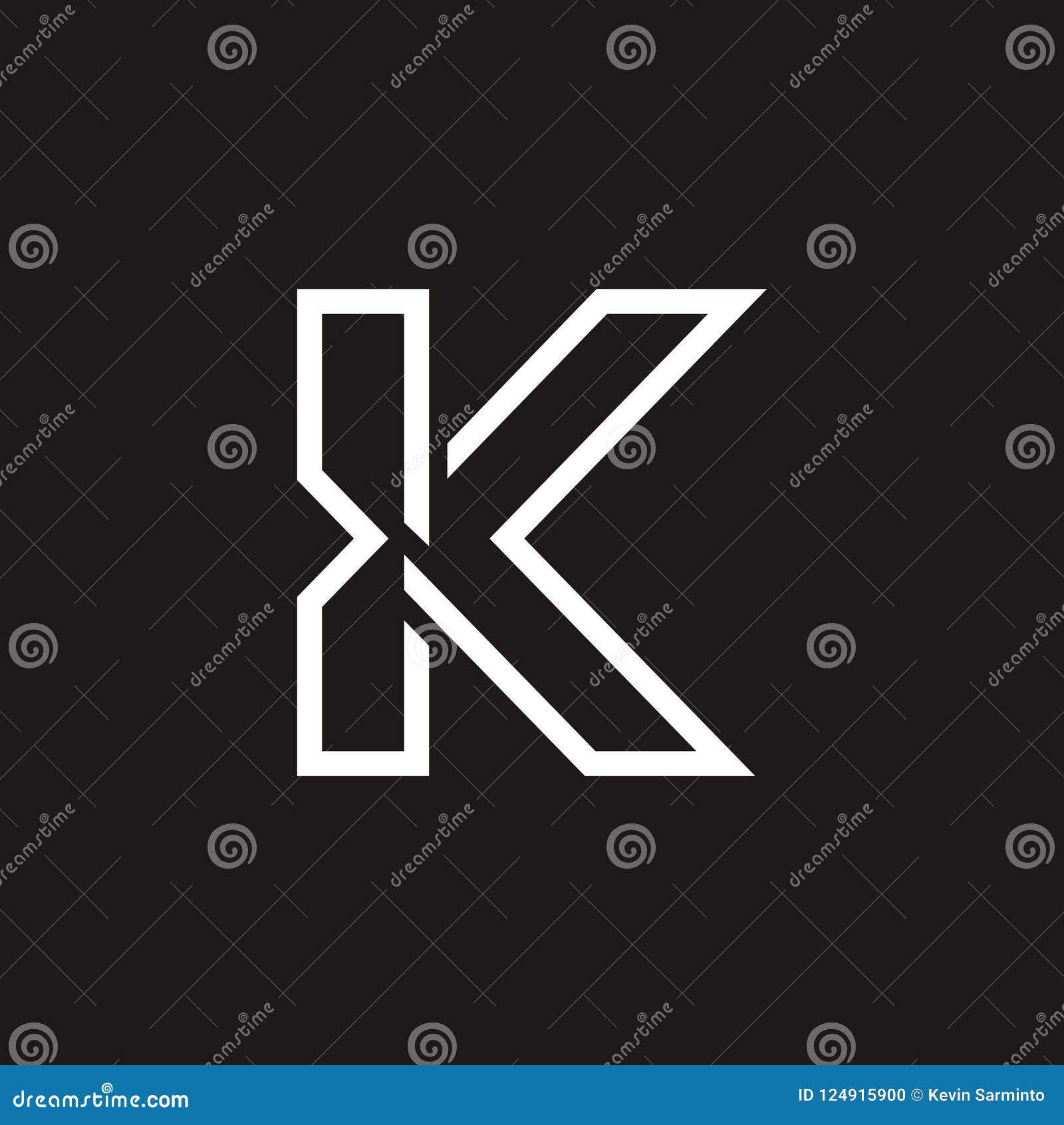 K logo vector stock vector. Illustration of design, logo - 124915900