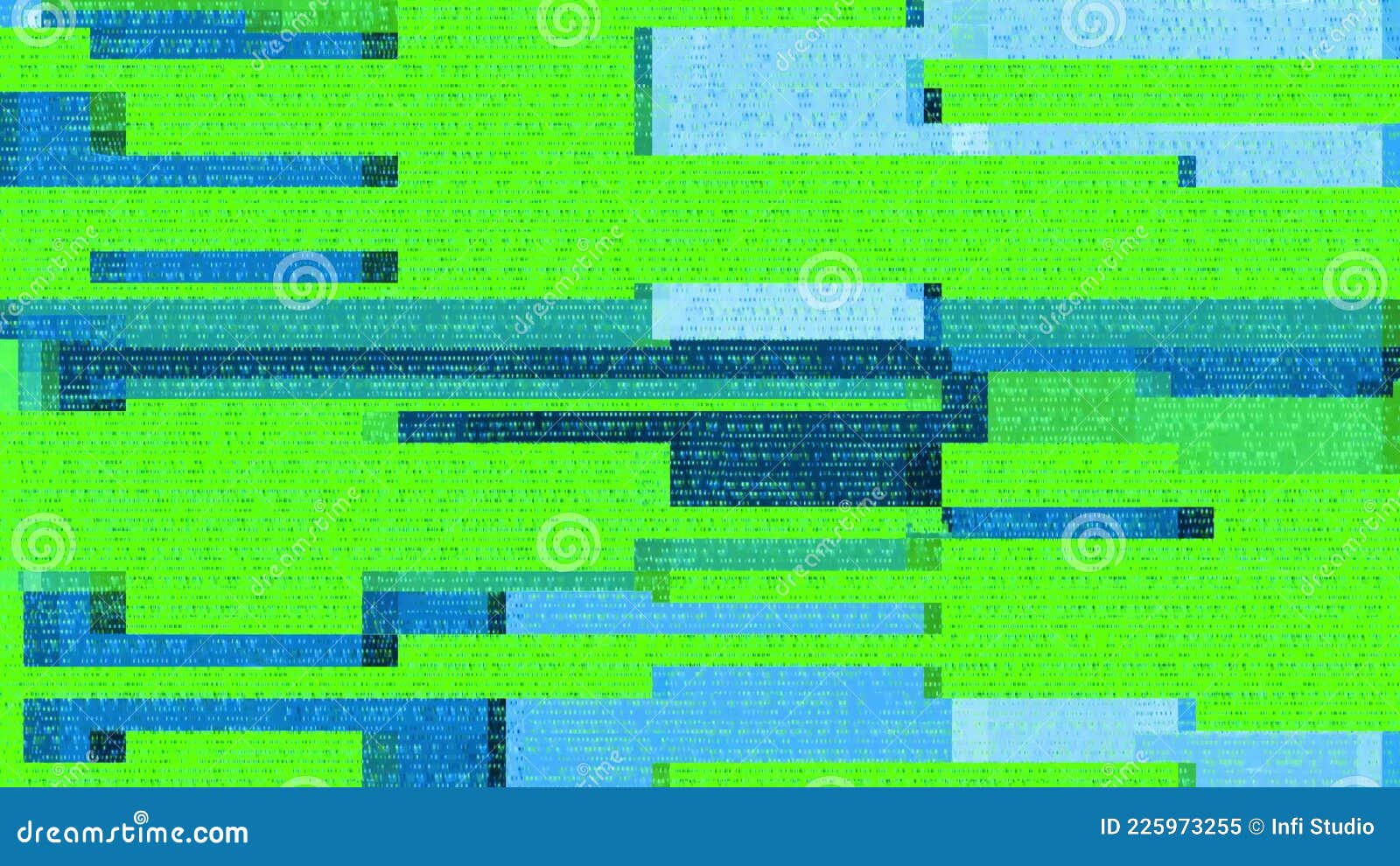 4K Loop Old VHS Glitches and Static Noise Blue Background. Stock Video ...