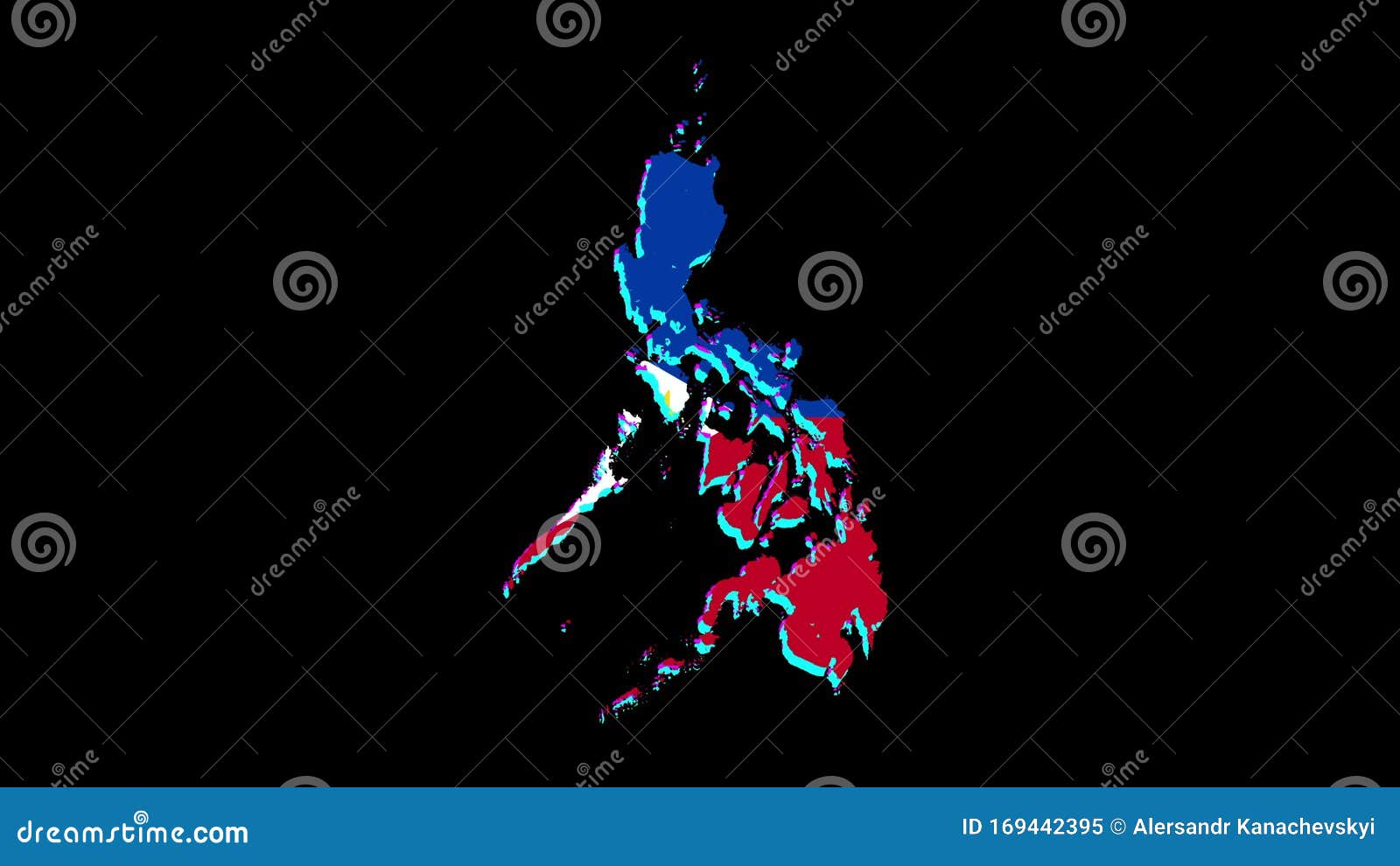 4K Looping Philippines Map Animation Glitch Stock Video - Video of ...