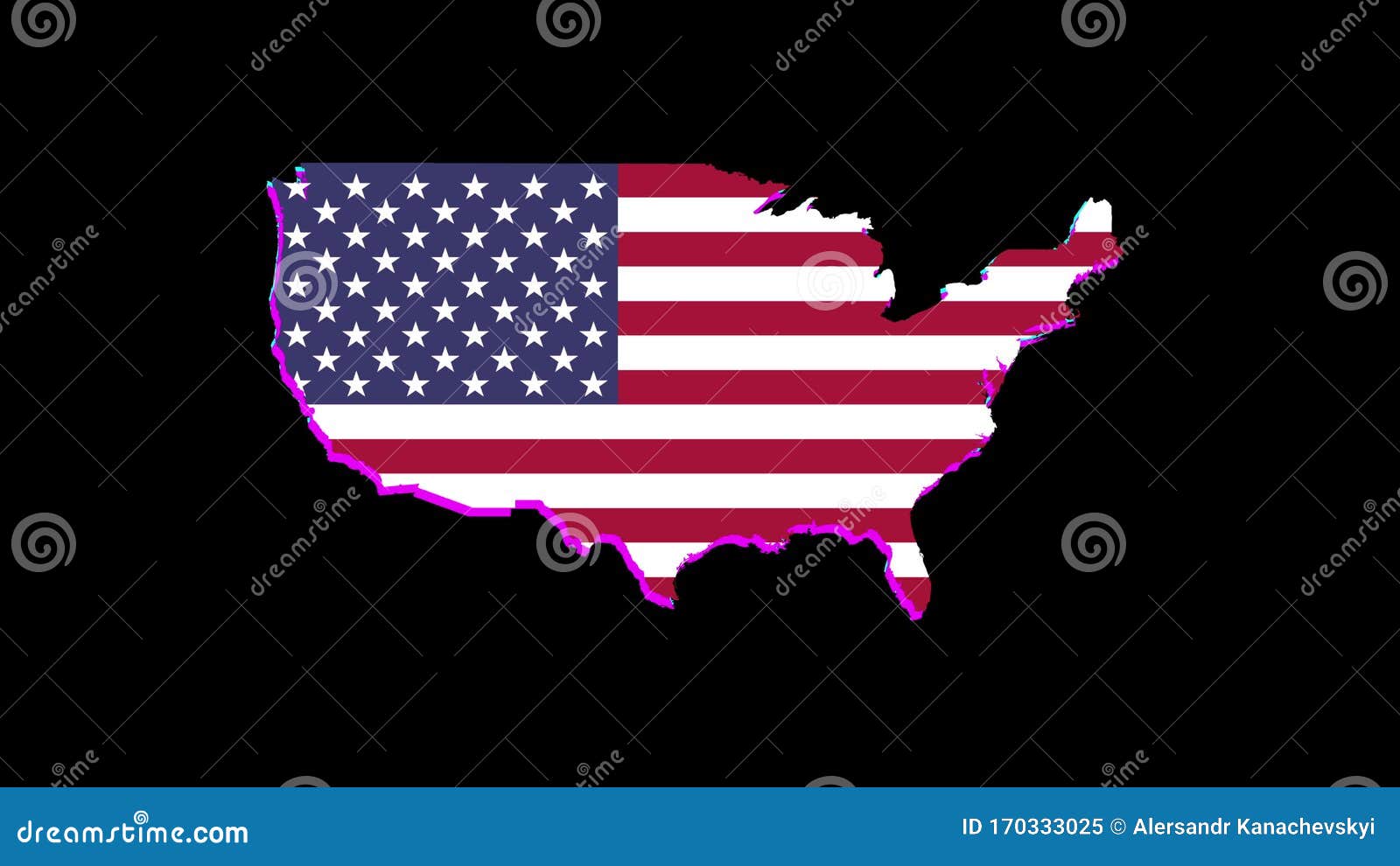 4K Looping USA Map Animation Glitch Stock Video - Video of style, icon ...