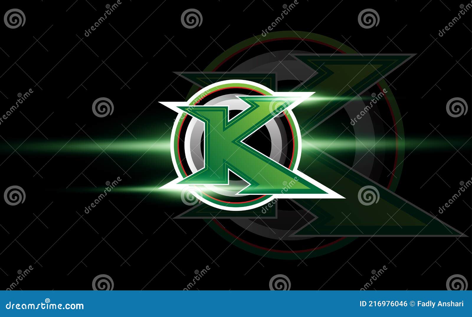 K Monogram Initial Letter Esport and Gaming Vector Logo Template Stock ...