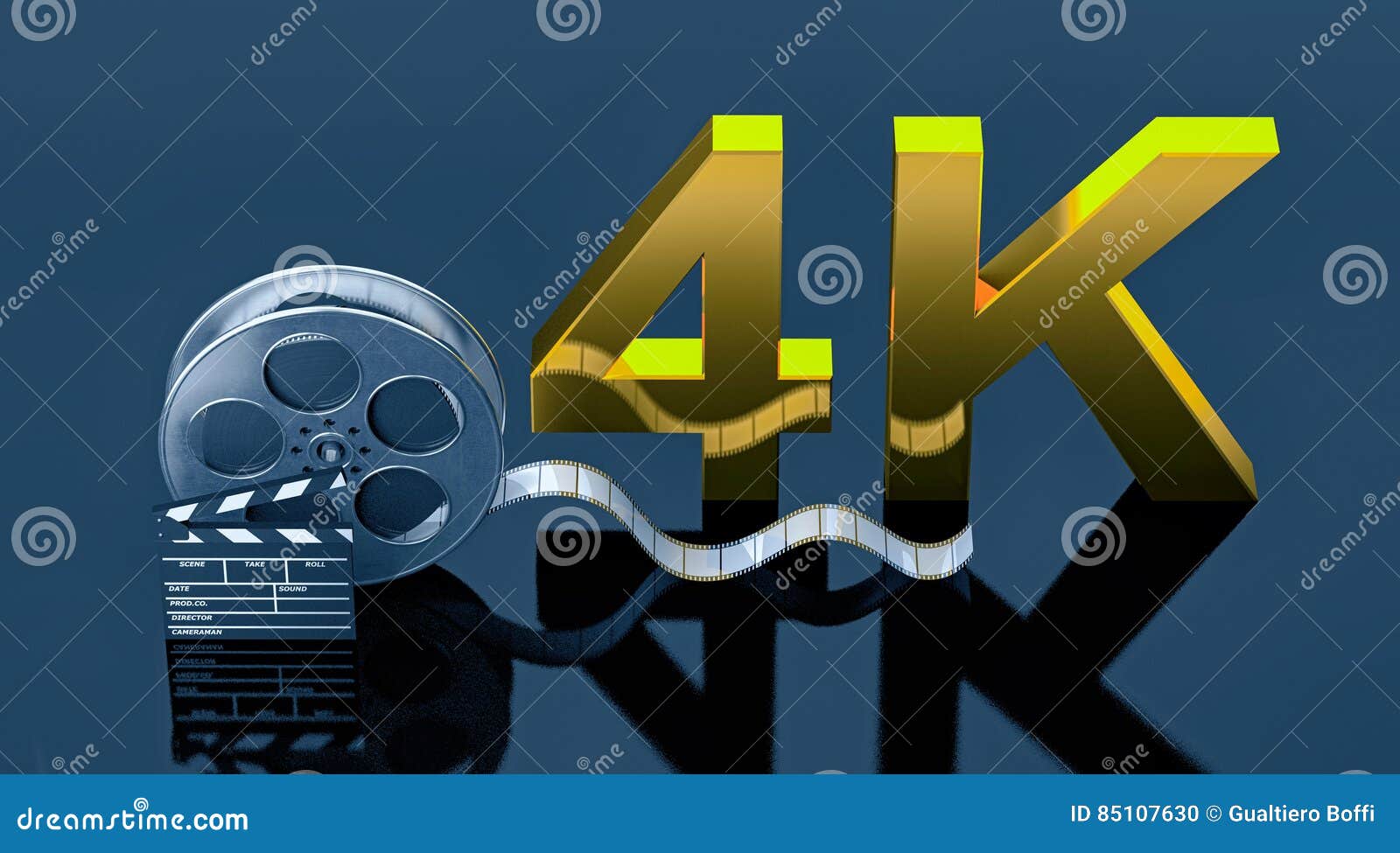 4k movie concept stock illustration. Illustration of cinematography ...