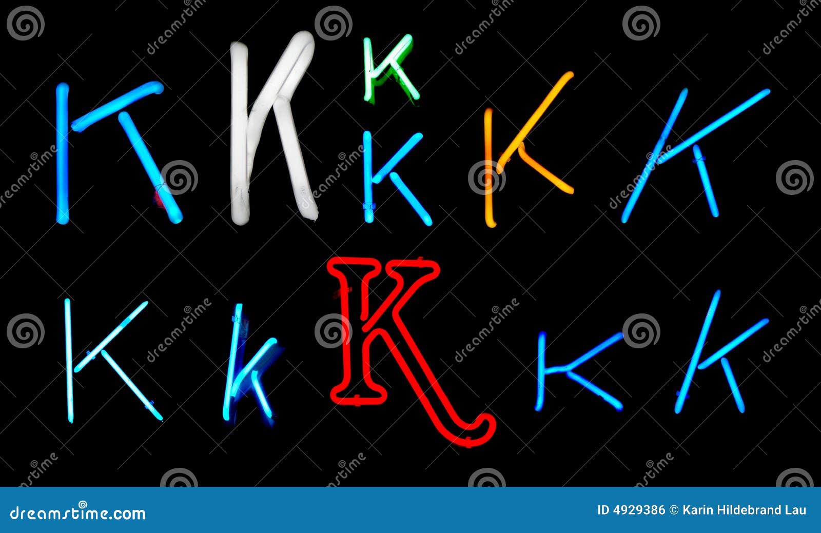 K Neon Letters stock illustration. Illustration of magazine - 4929386