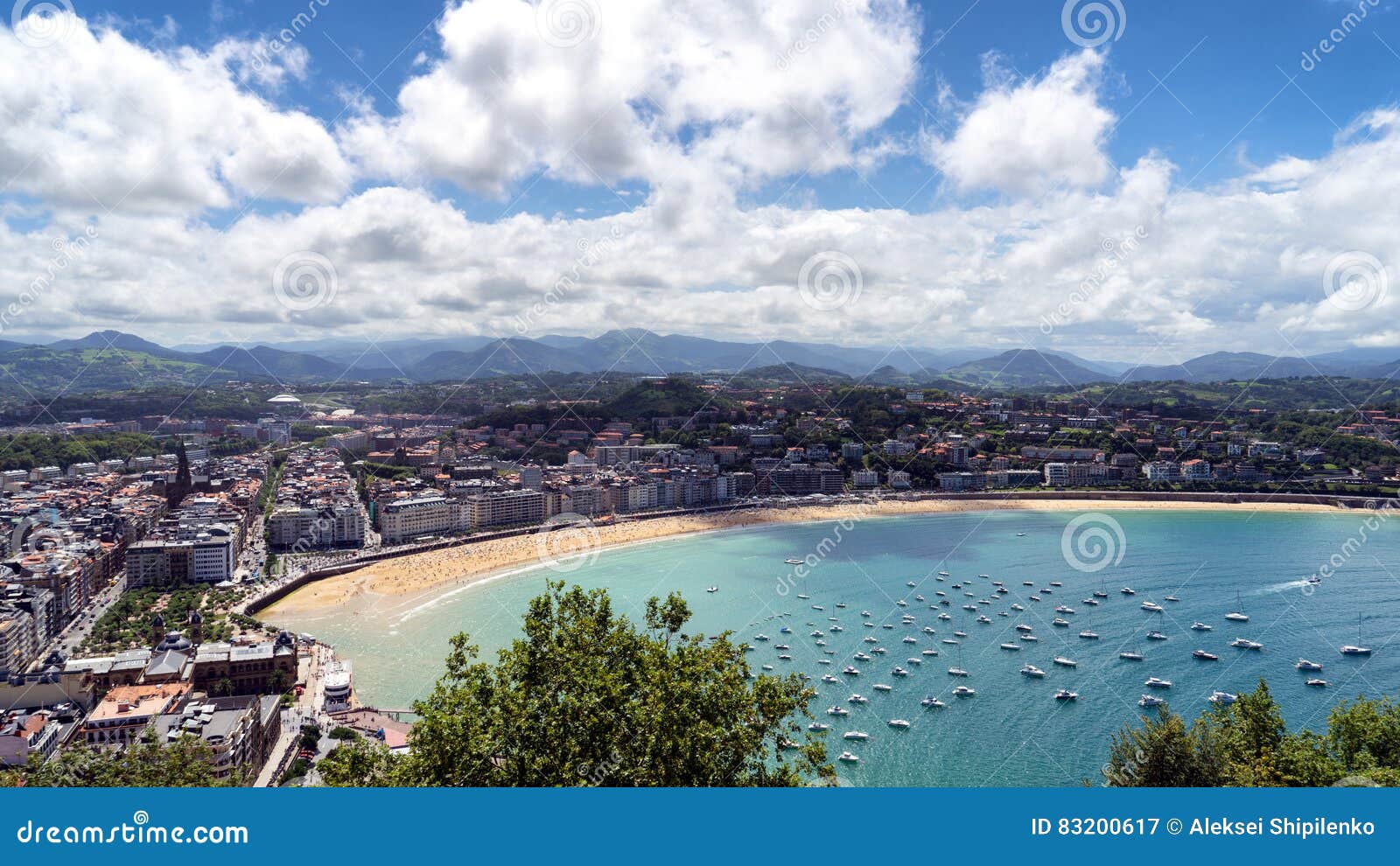 4K Panoramic Views of San Sebastian Stock Image - Image of season ...