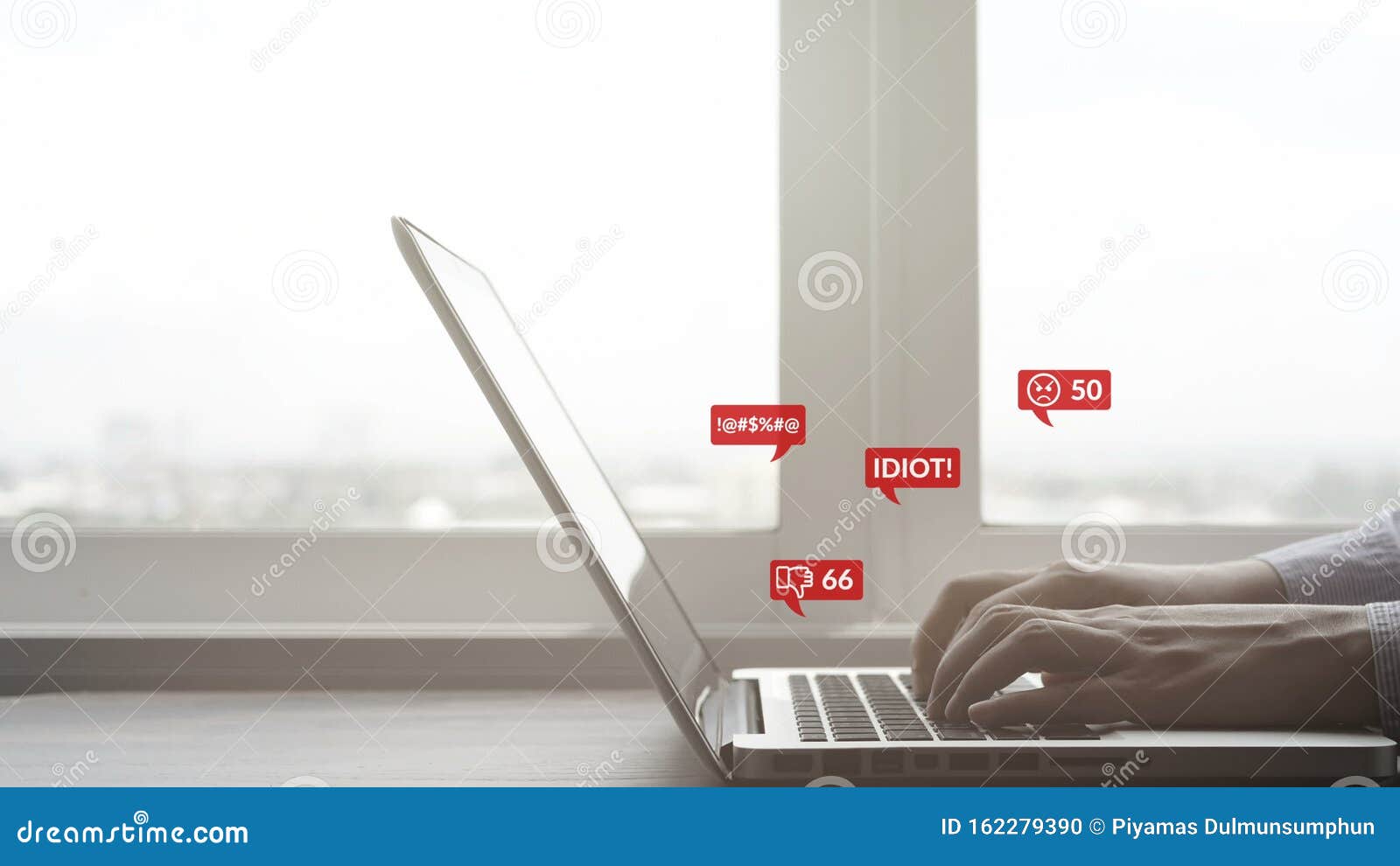 4K. People Using Notebook Computer Laptop for Social Media Interactions ...