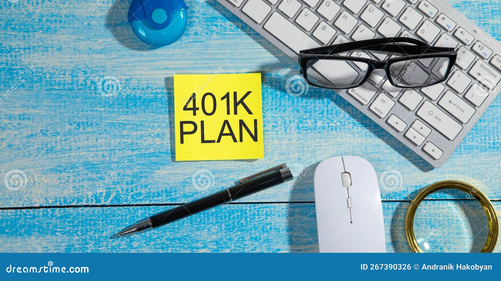 401K Plan on Sticky Note. Business Concept Stock Photo - Image of ...