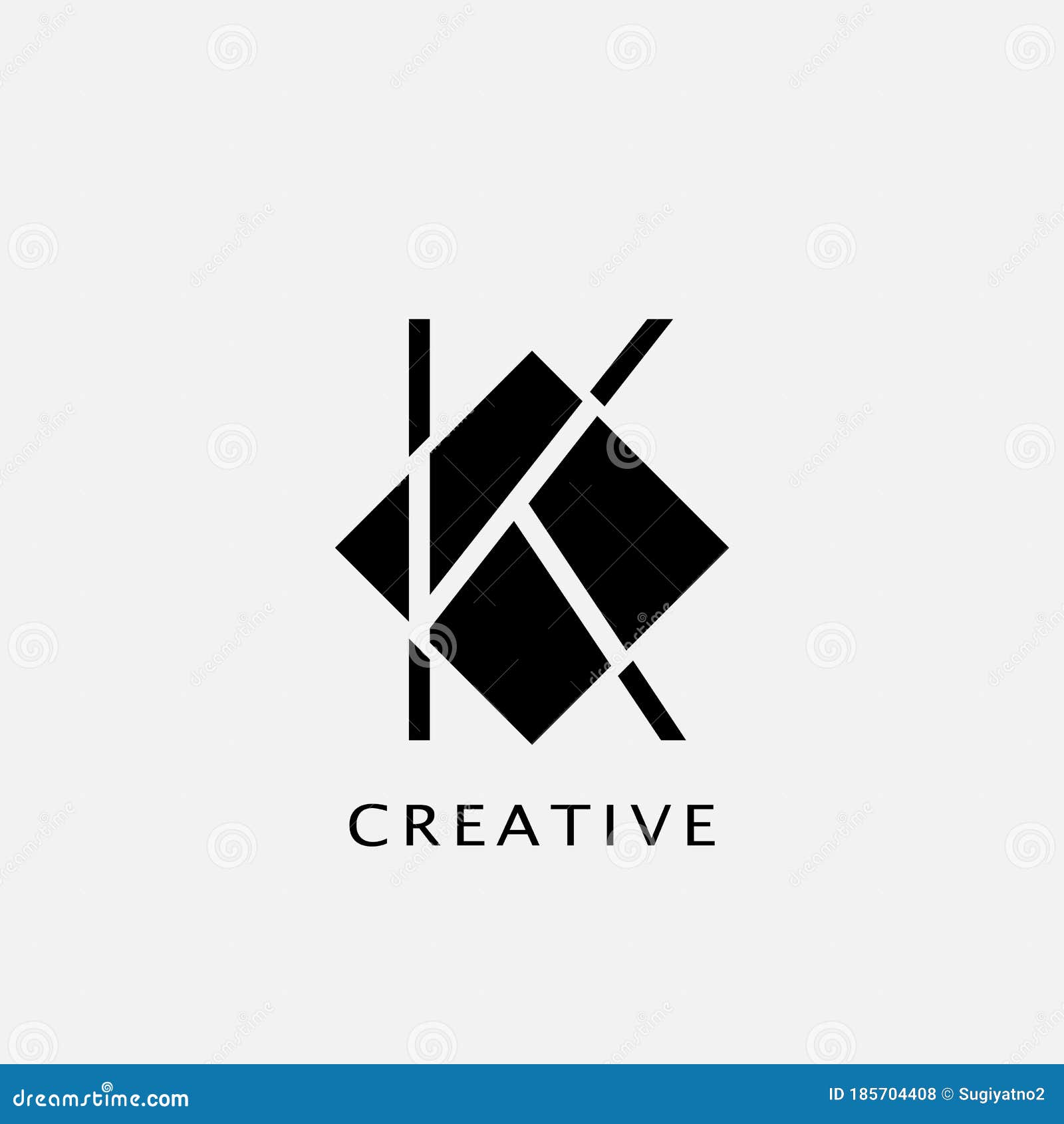 K Polygon Geometric Letter Logo. Monogram Color Letter Logo with ...