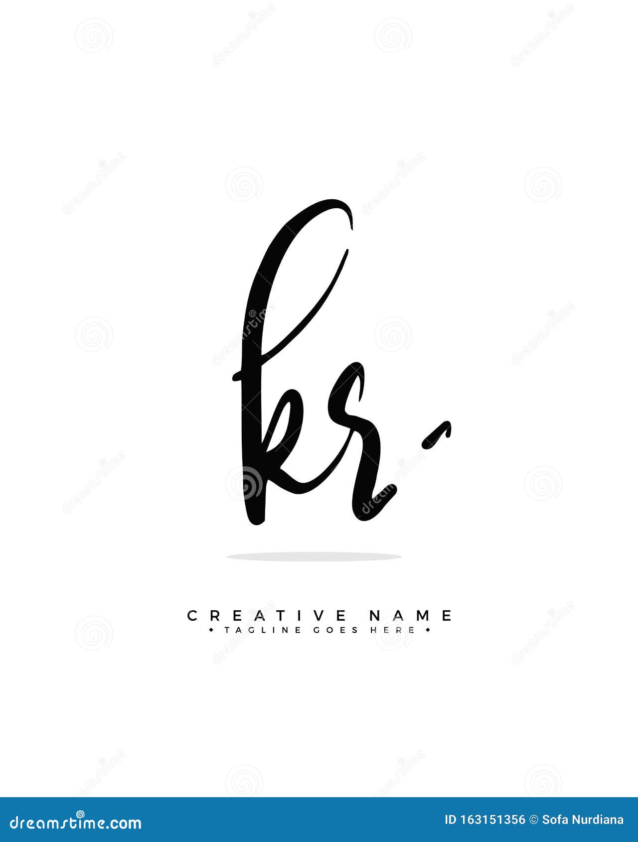K R KR Initial Logo Signature Vector. Handwriting Concept Logo. Stock ...