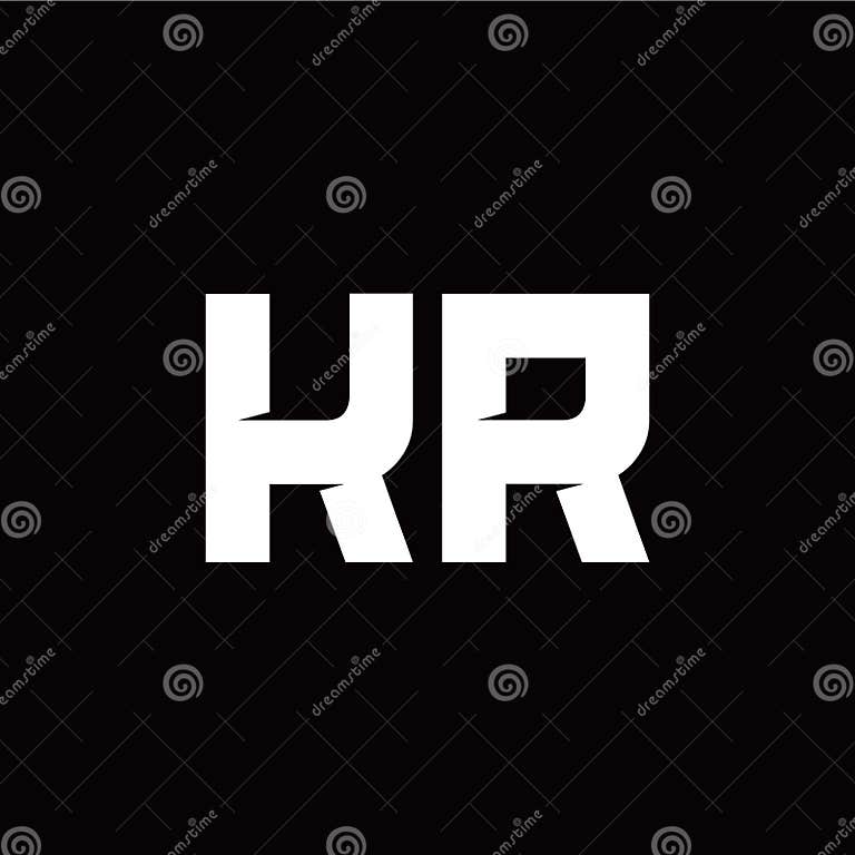 K R Letter Monogram Style Initial Logo Template Stock Vector ...