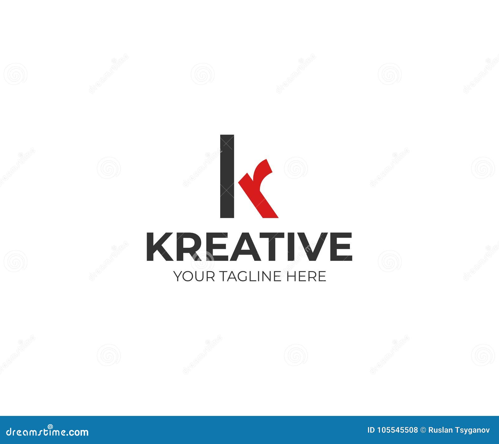 K and R Letters Logo Template. Typeface Vector Design Stock Vector ...