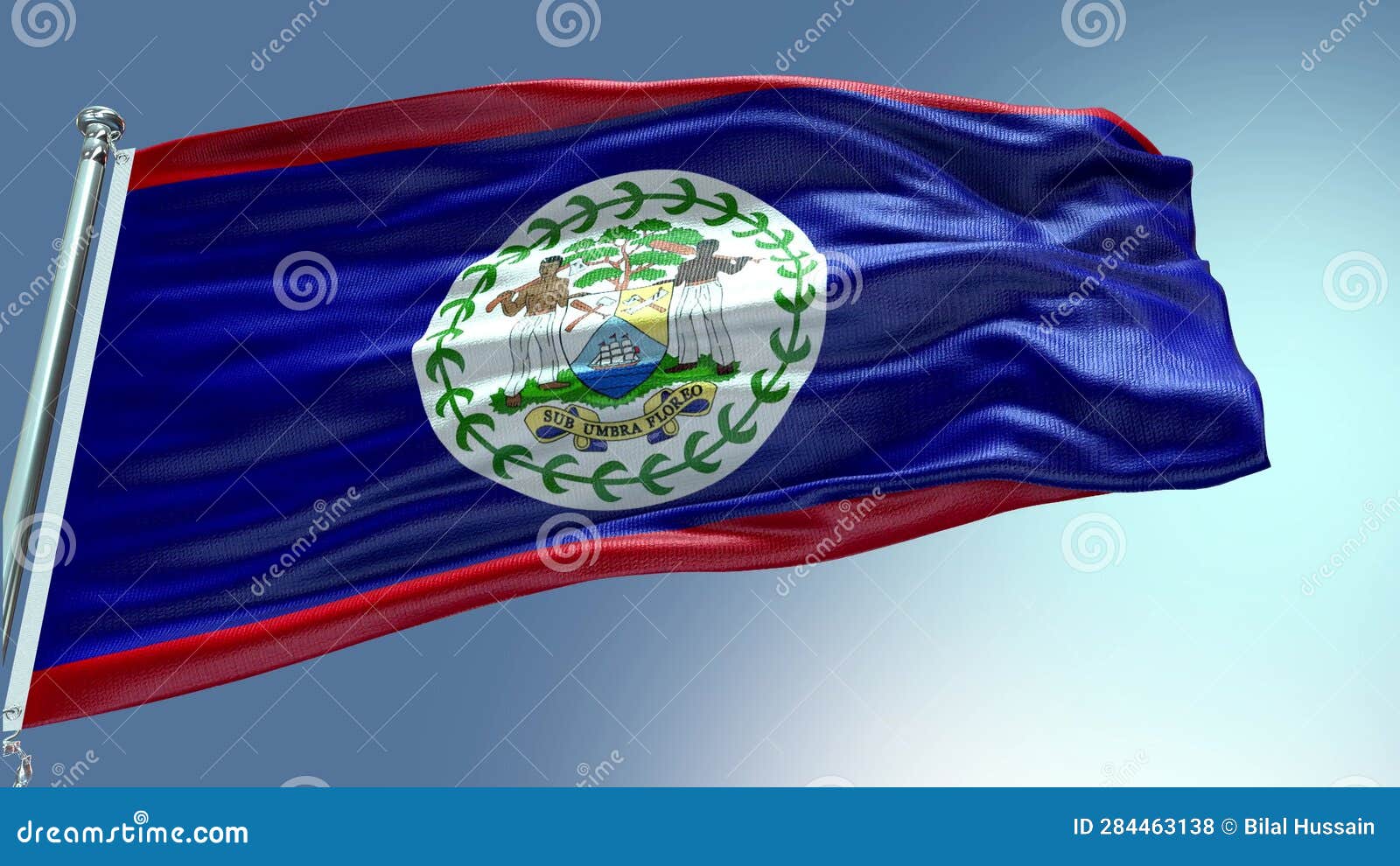 4k Render Belize Flag Video Waving in Wind Belize Flag Wave Loop Waving ...