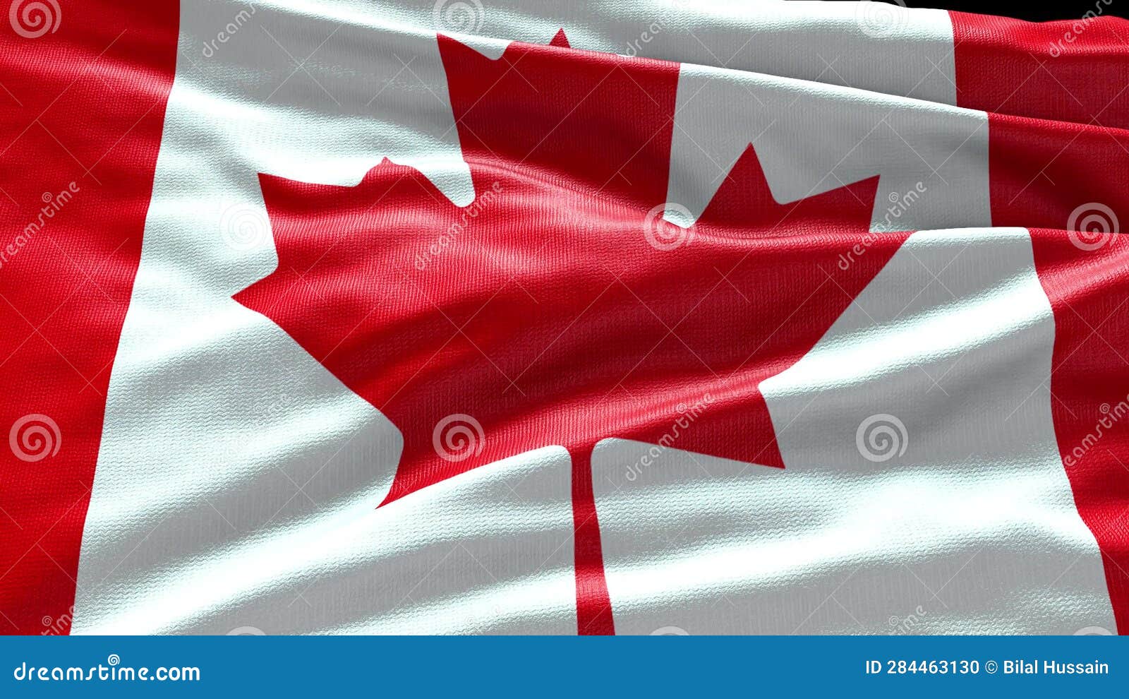 4k Render Canada Flag Video Waving in Wind Canada Flag Wave Loop Waving ...