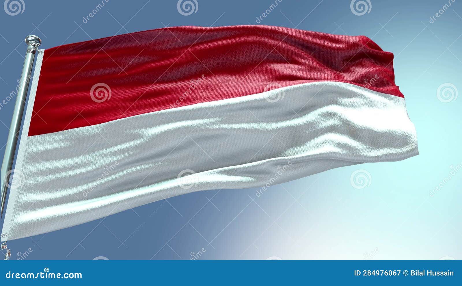 4k Render Monaco Flag Video Waving in Wind Monaco Flag Wave Loop Waving ...