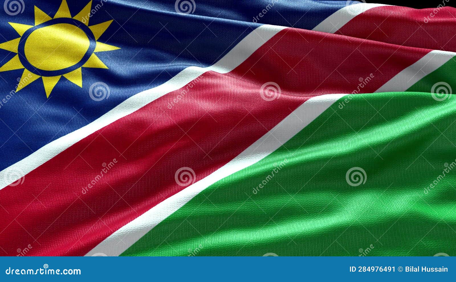 4k Render Namibia Flag Video Waving in Wind Namibia Flag Wave Loop ...