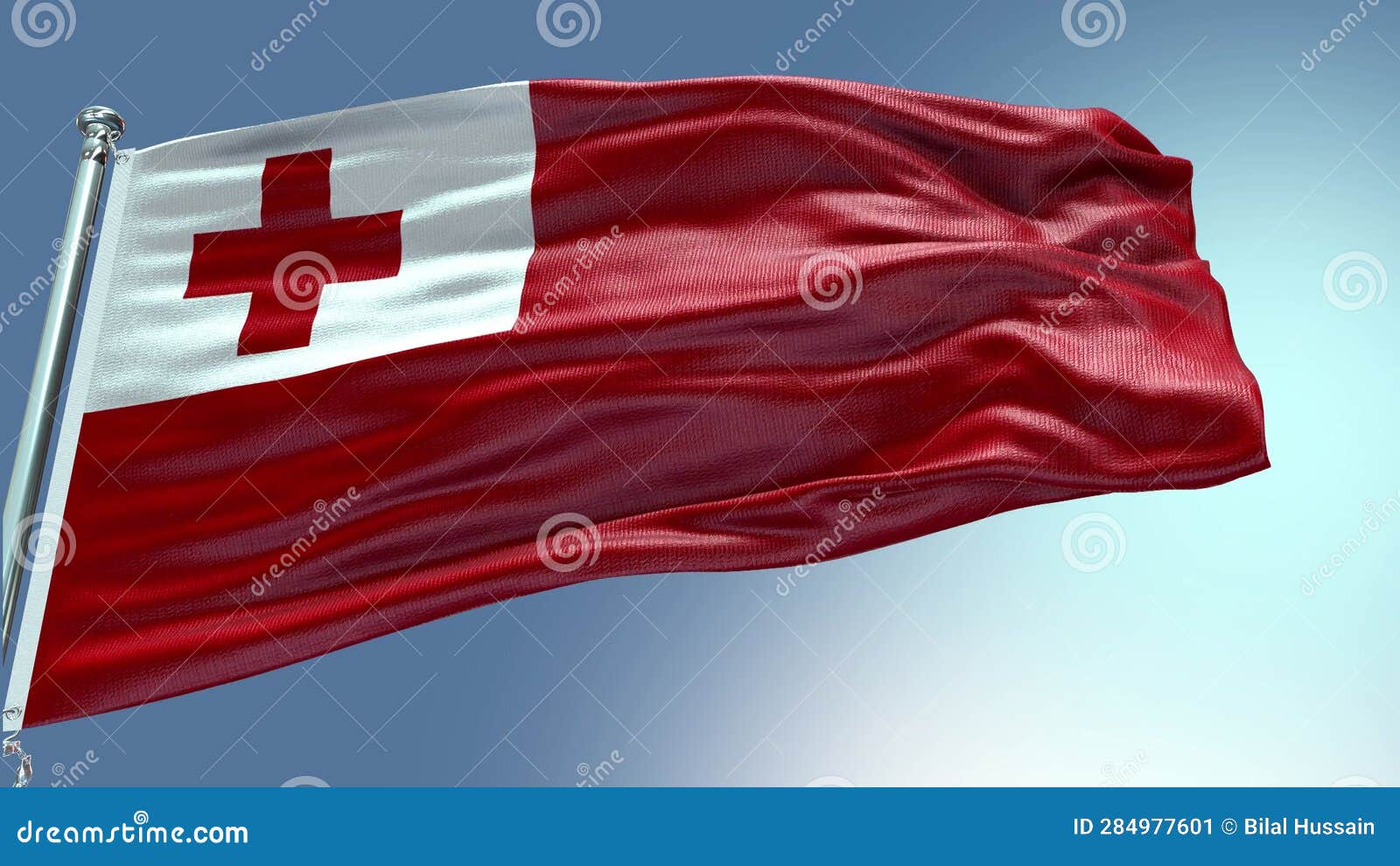 4k Render Tonga Flag Video Waving in Wind Tonga Flag Wave Loop Waving ...