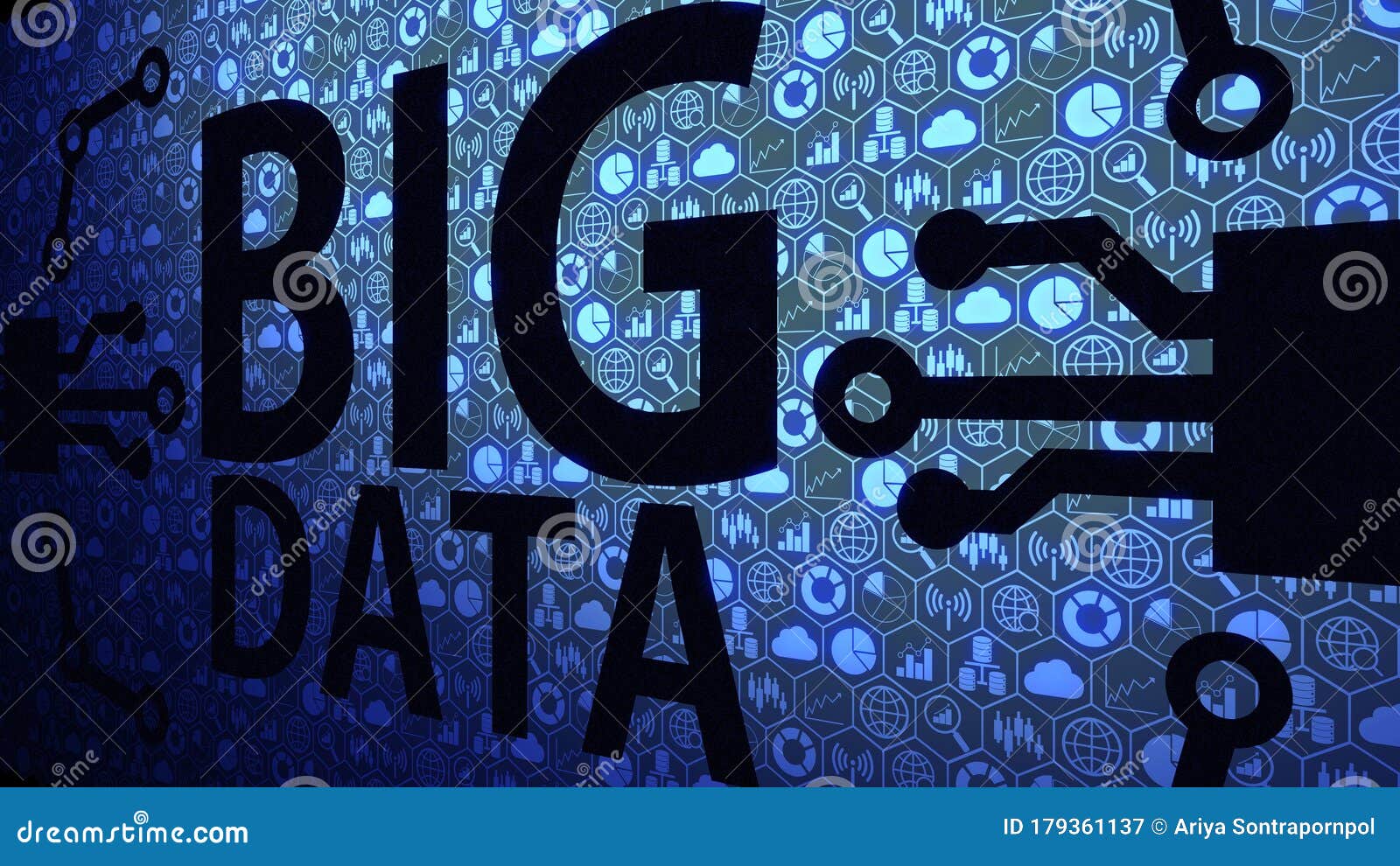 Big Data Big Picture Background Composed of Big Data Icons and Big Data ...
