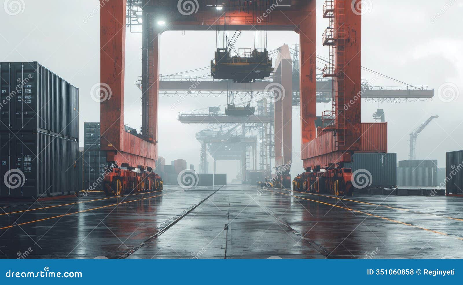 Container Terminals In Port And Container Shipping,large Cargo Port ...