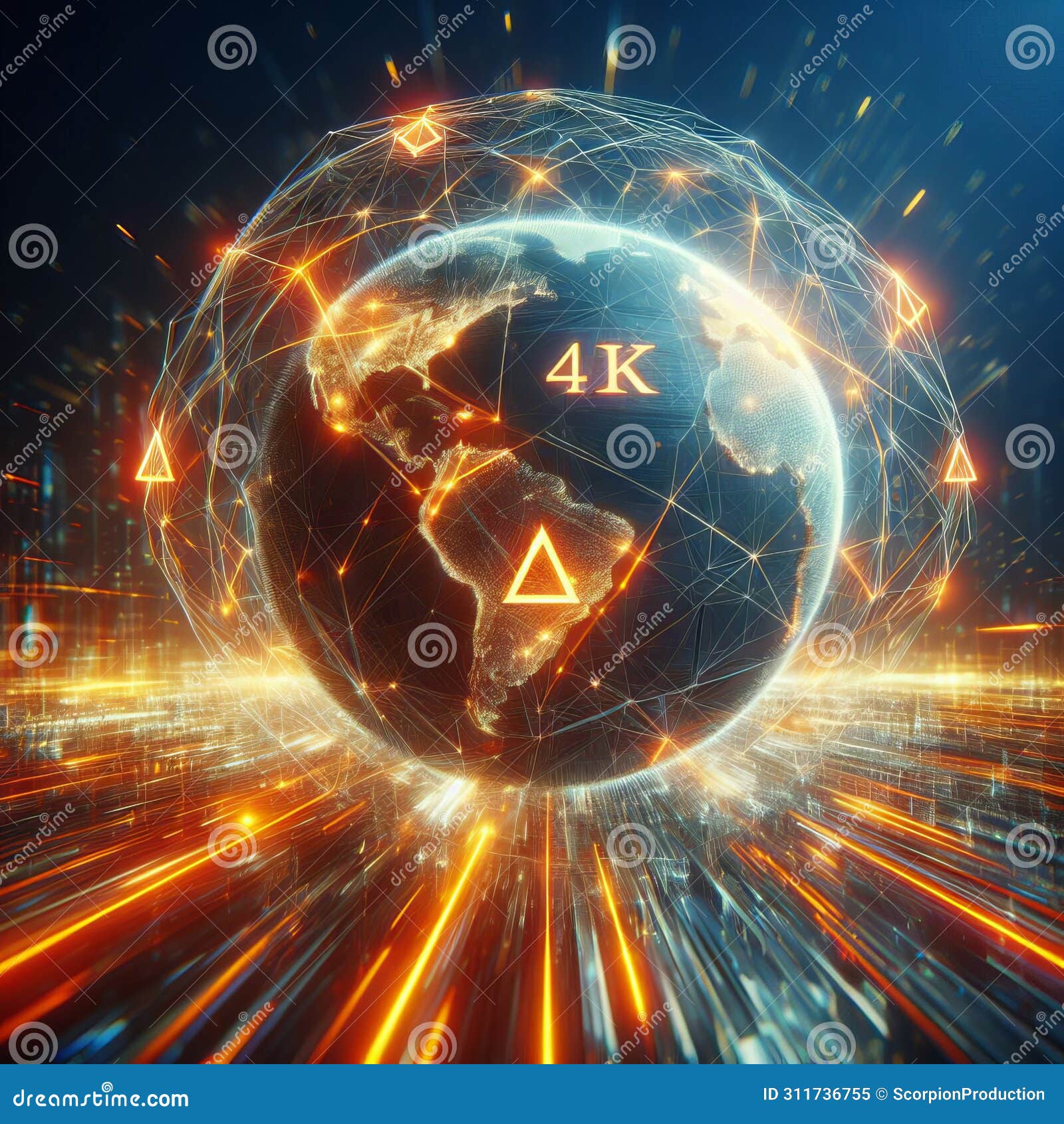 Global Network 4K Resolution Stock Image - Image of data, network ...