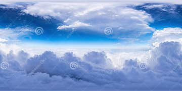 HDRI into the Clouds Equirectangular Panorama 23 Stock Illustration ...