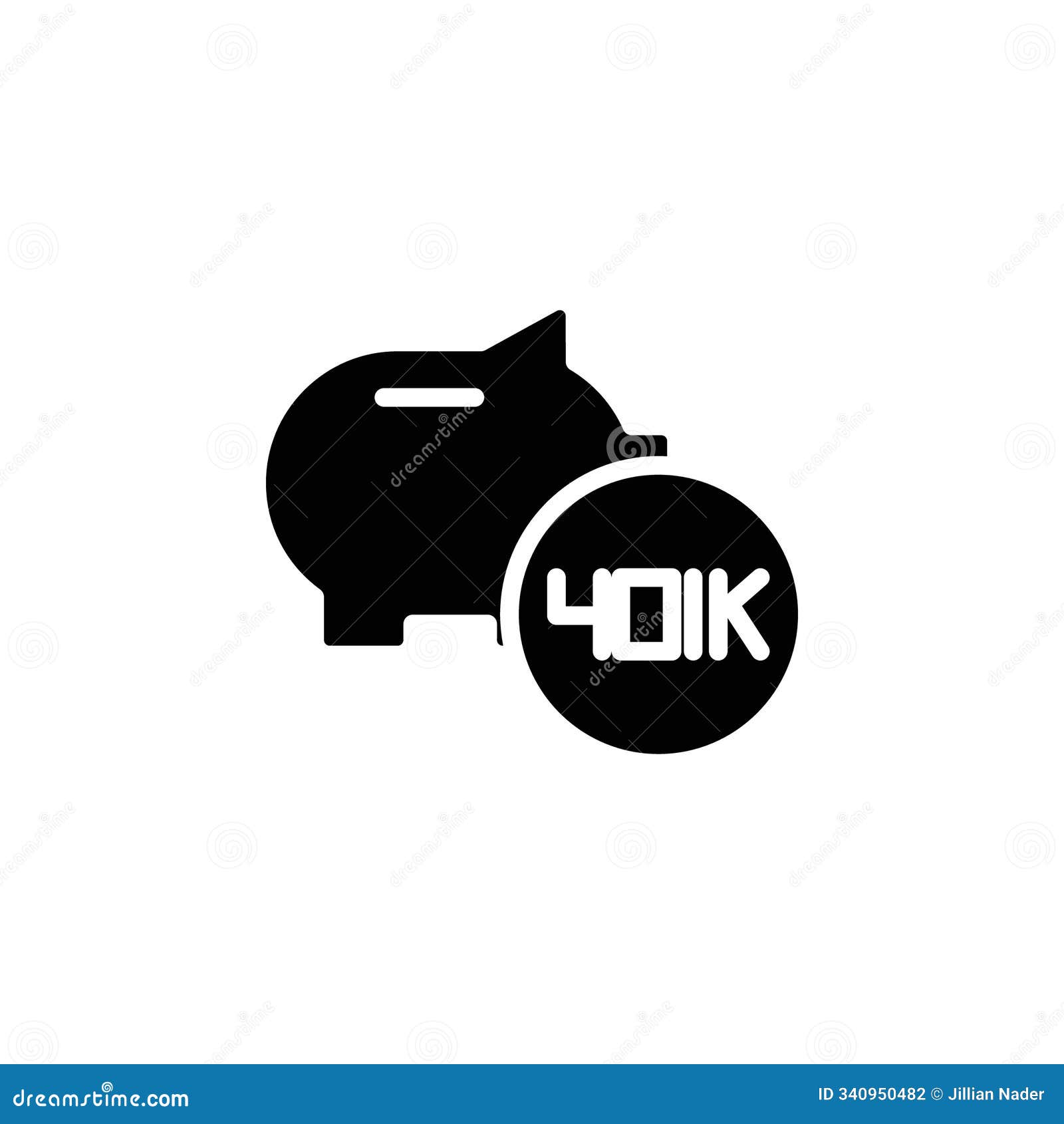 401k Retirement Savings Icon Web Design in Vector Stock Vector ...