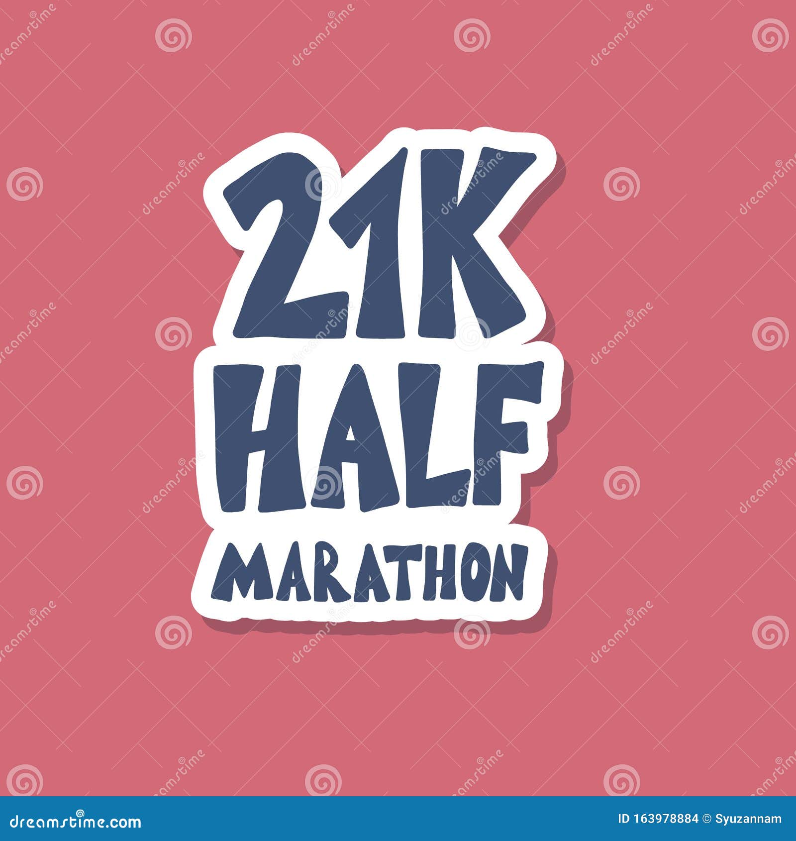 21 K Run Text Isolated. Vector Text Illustration Stock Vector ...