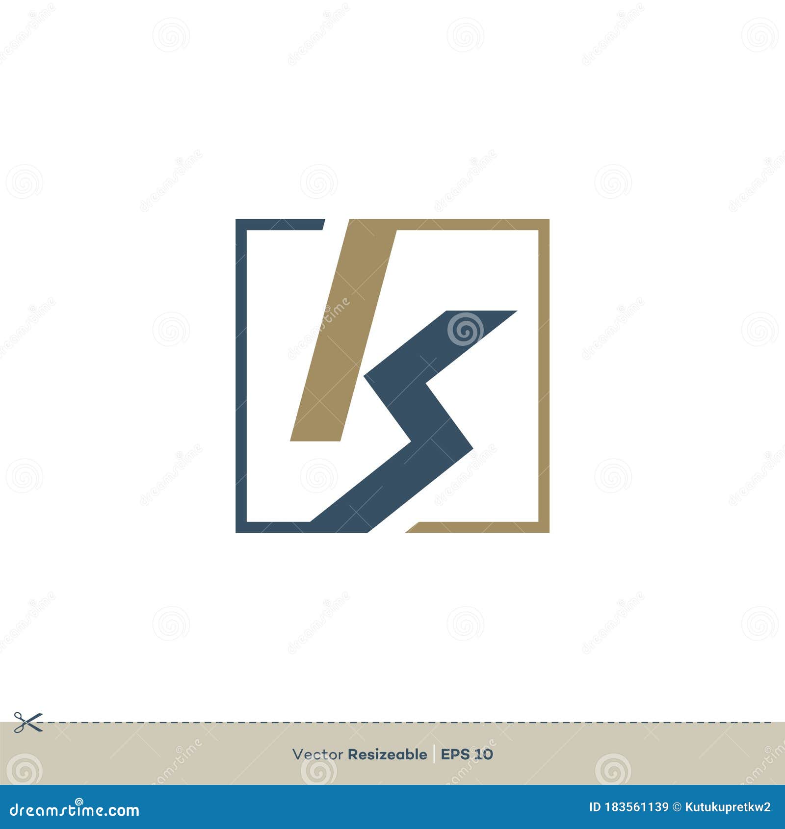 K S Letter Logo Template Illustration Design Stock Vector ...