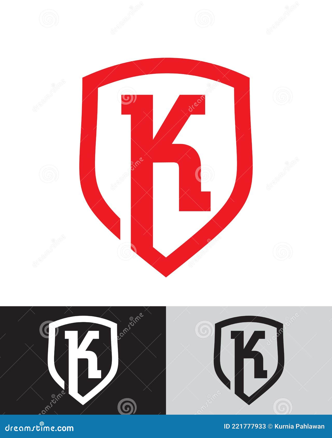K Shield Logo , Security Logo Vector Stock Illustration - Illustration ...