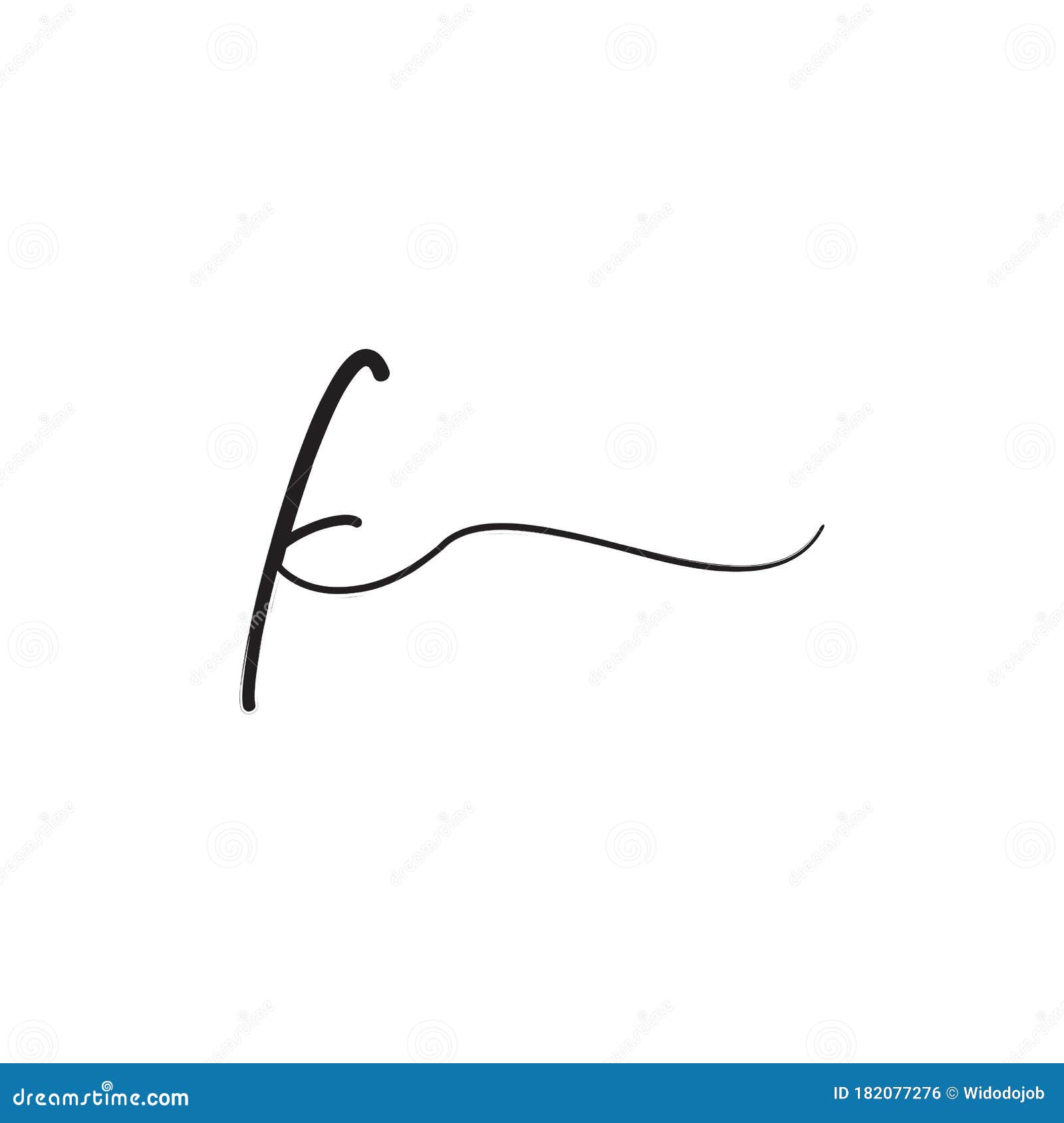 K Signature Letter Logo Design Concept Stock Vector - Illustration of ...