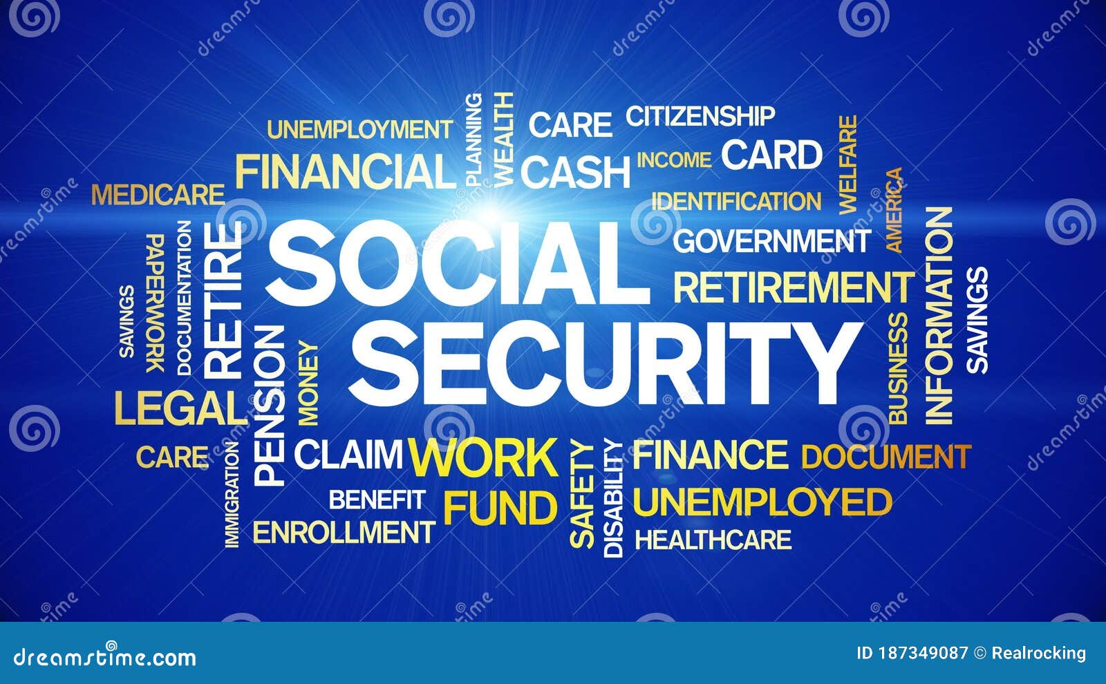 4k Social Security Animated Word Cloud,Text Design Animation Kinetic ...