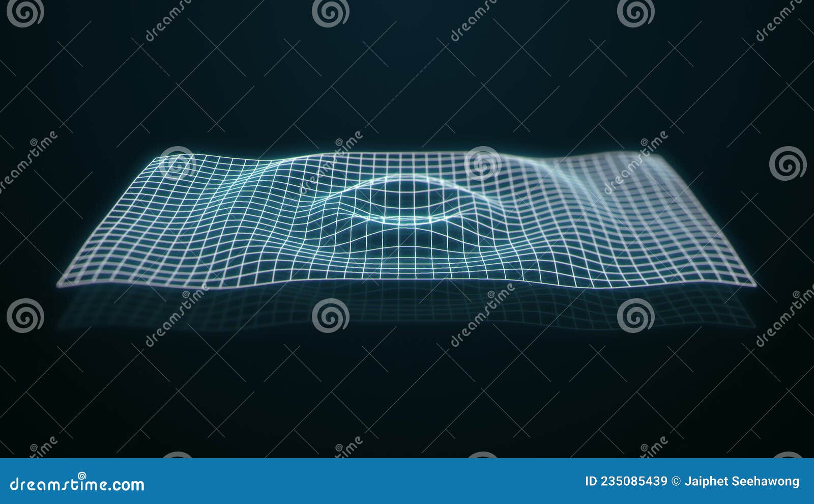 4K Sonar Wave Scan WireFrame Rotation Loop Animation Stock Video ...