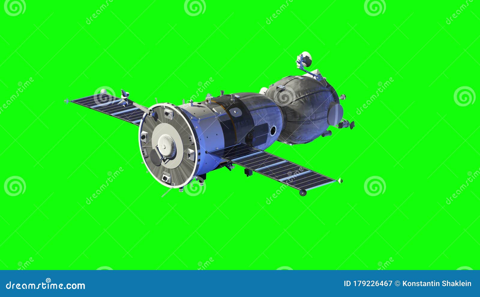 4K. Spacecraft Deploys Solar Panels. Green Screen Stock Video - Video ...