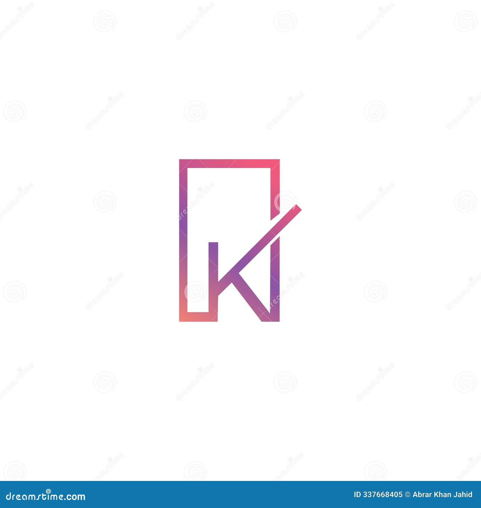 K Square Letter Frame Vector Logo Template Stock Illustration ...