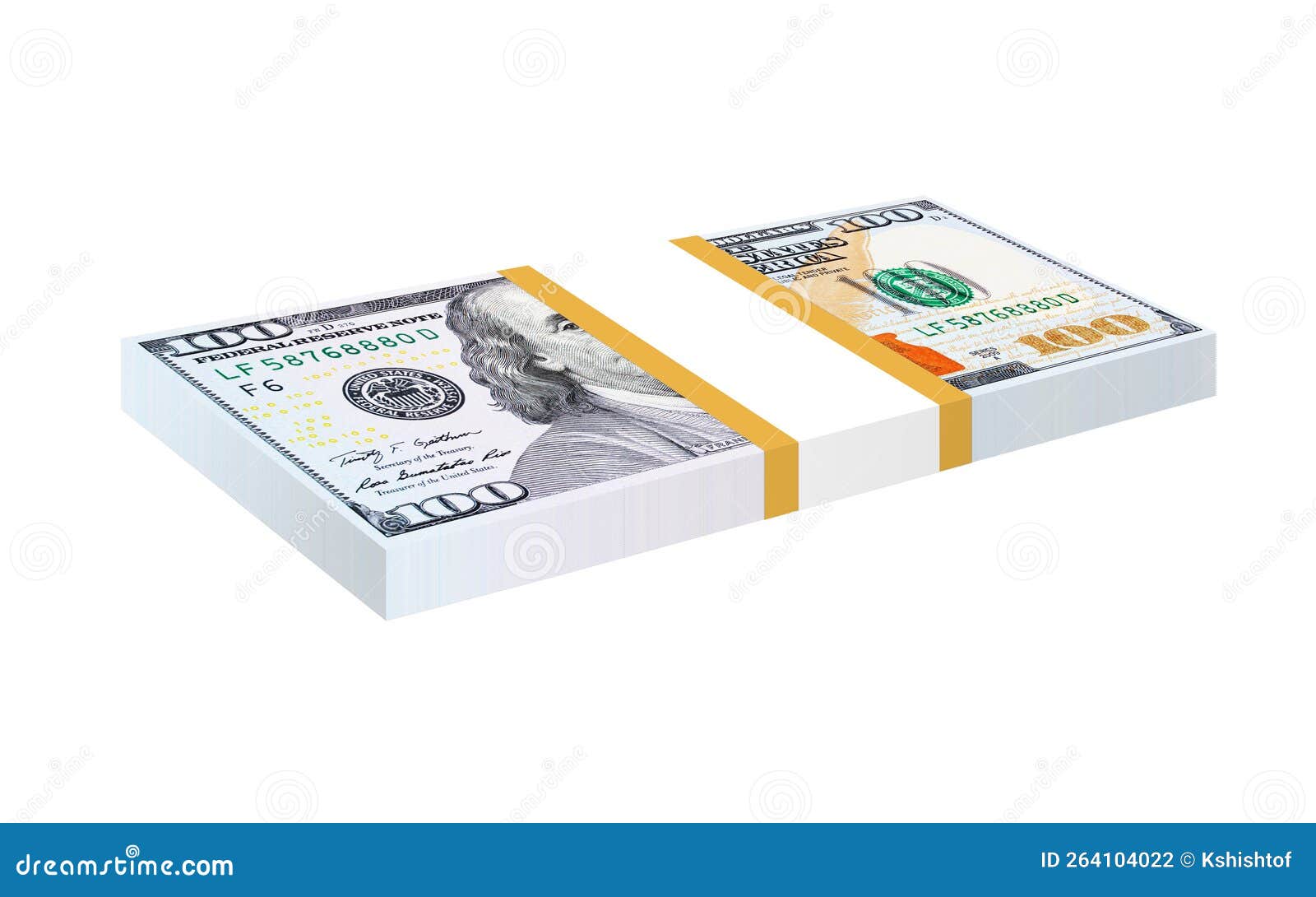 10K Stack of American Dollars Stock Illustration - Illustration of ...