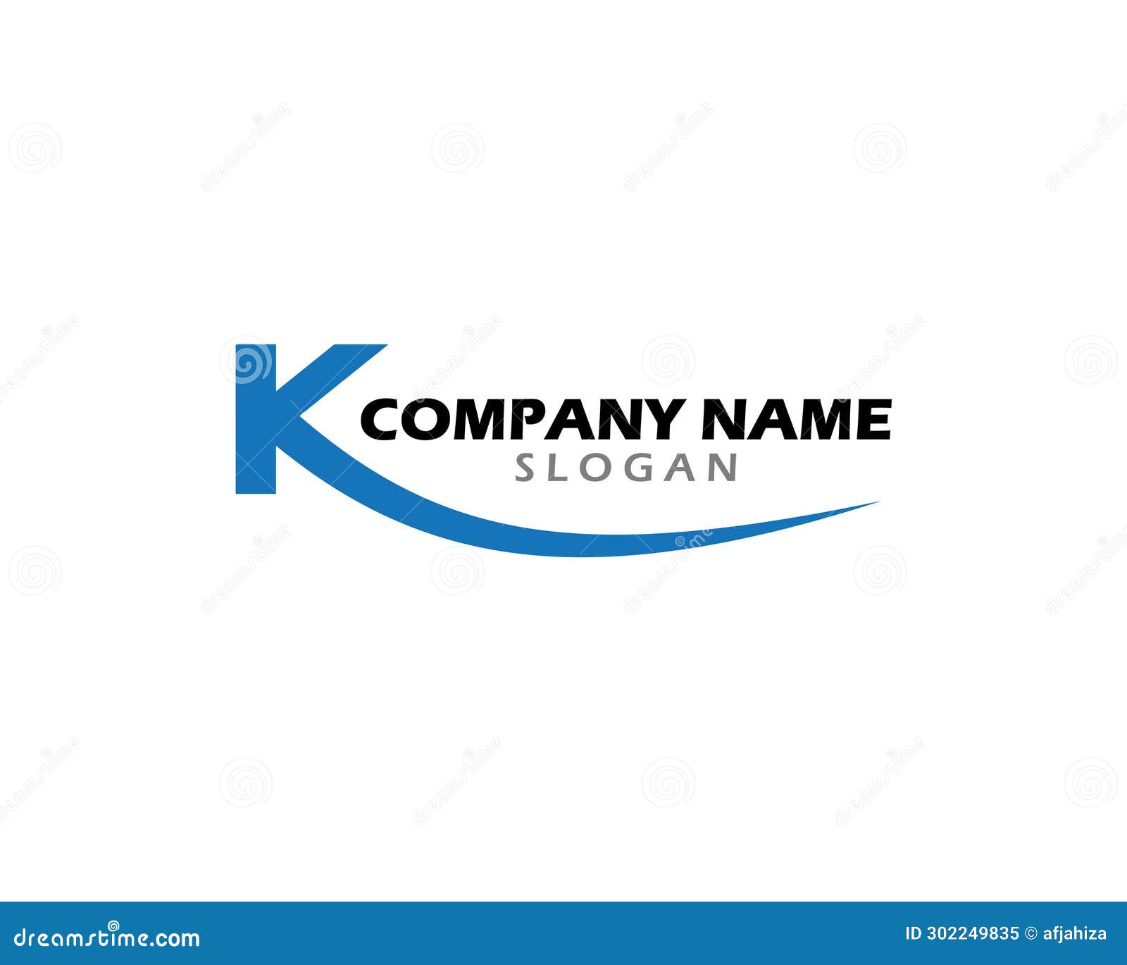 K swoosh logo 3 template stock vector. Illustration of corporate ...
