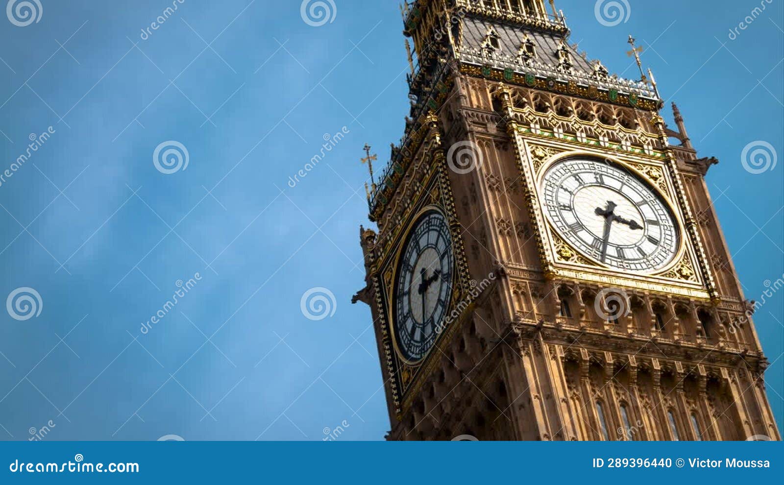 4K Timelapse of Big Ben and Moving Clouds during the Day with Copyspace: Capturing Daylight ...
