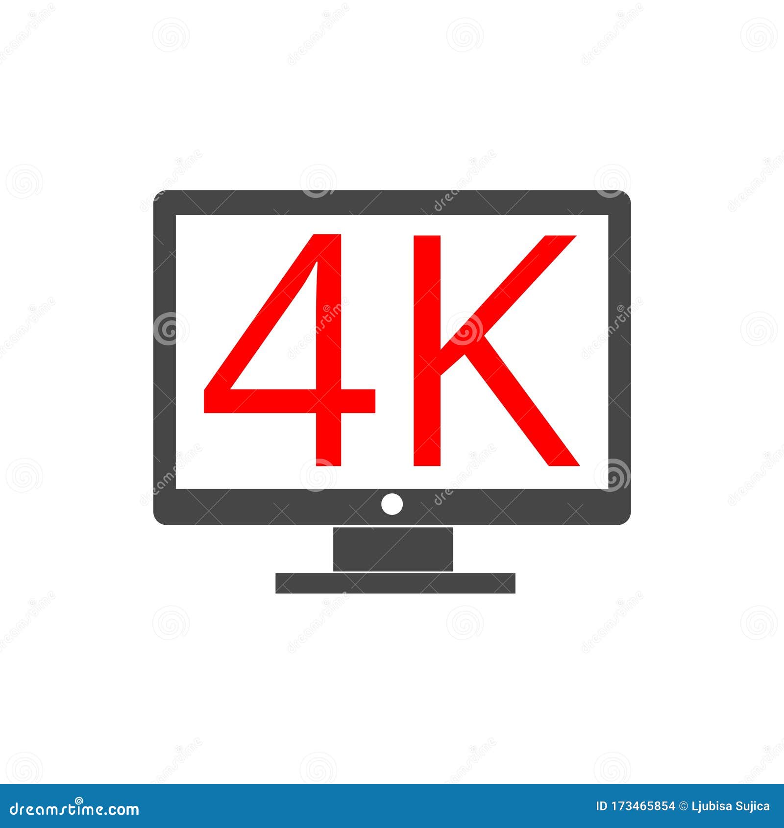 4K Tv Icon, Ultra HD 4K Icon Stock Vector - Illustration of leisure ...