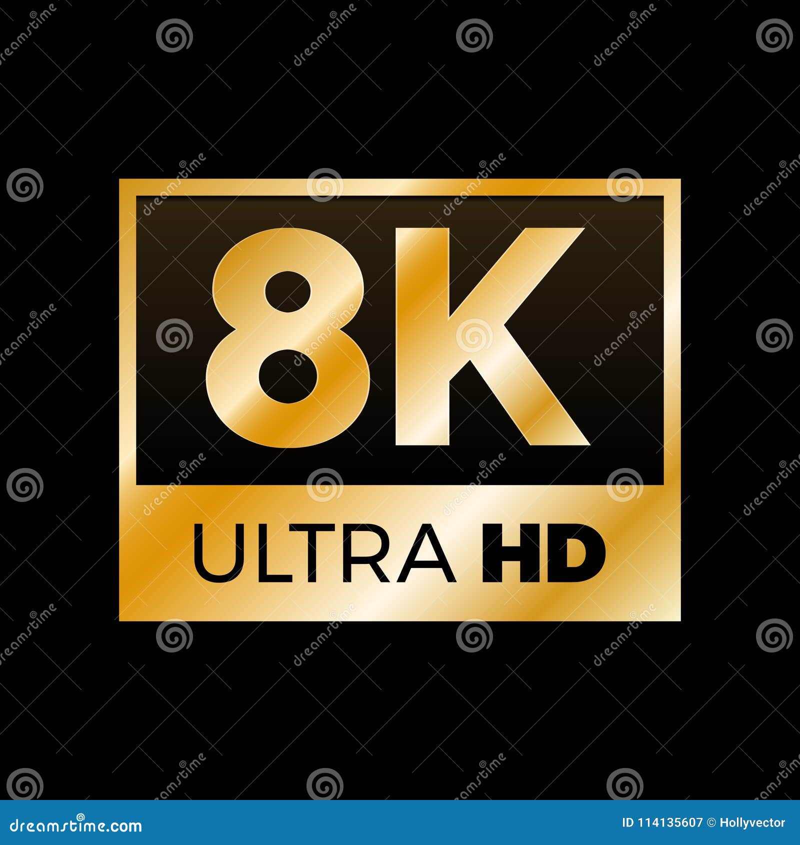 4K Ultra HD Symbol, High Definition 4K Resolution Mark, HDR. Vector ...