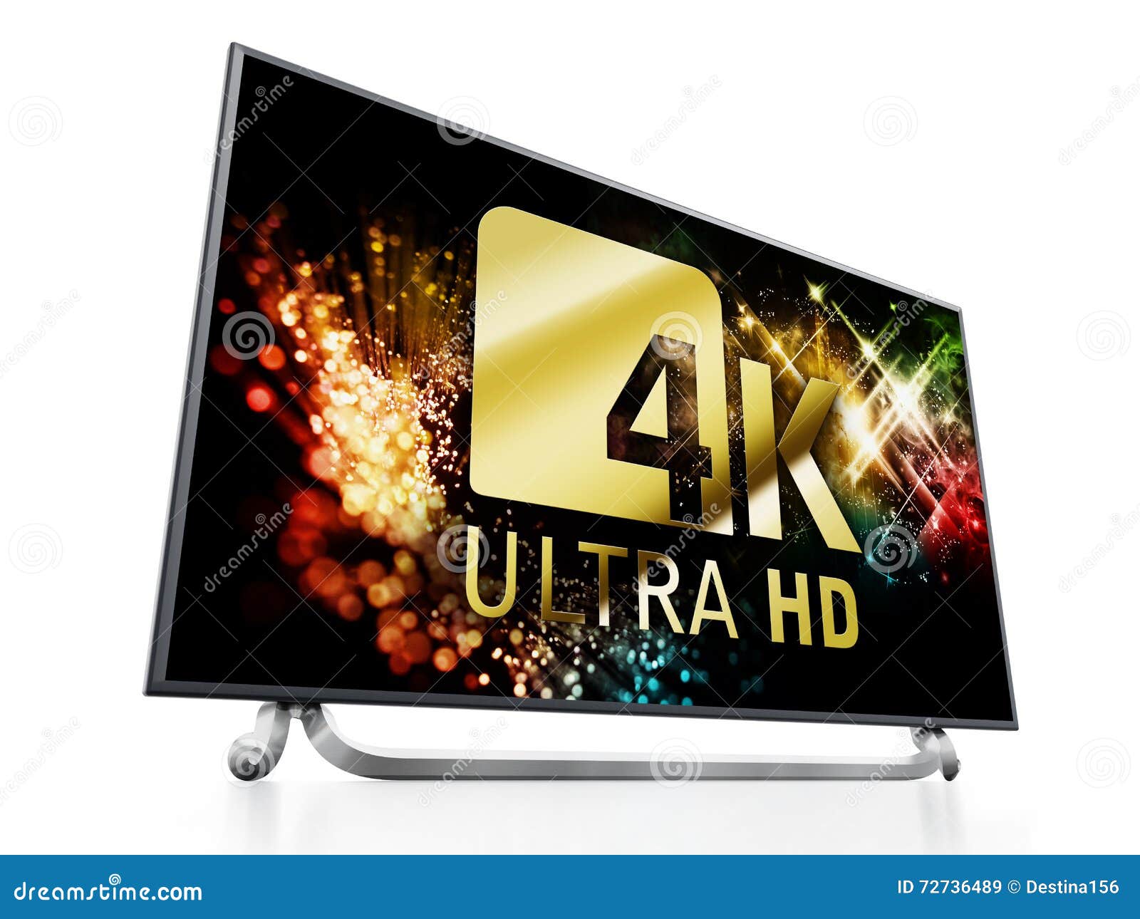 4K ULTRA HD Television. 3D Illustration Stock Illustration ...