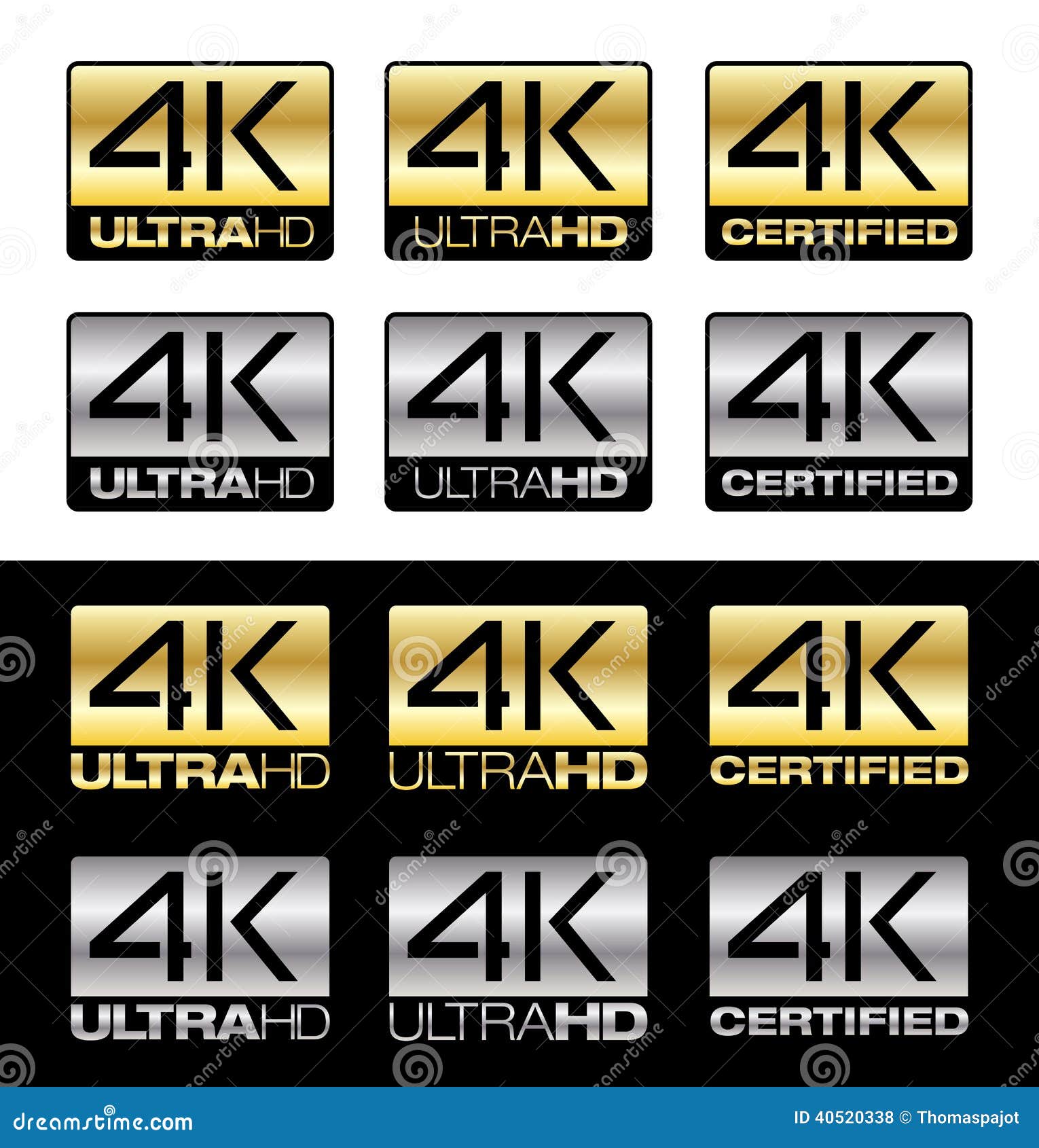 4K UltraHD stock vector. Illustration of logos, differents - 40520338