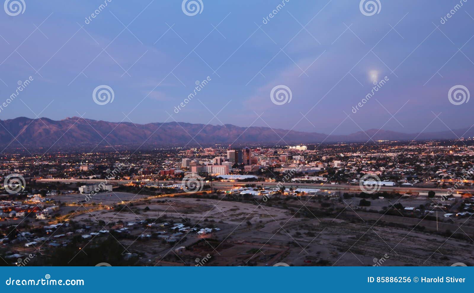 4K UltraHD Night Timelapse in Tucson, Arizona with Moonlight Stock ...