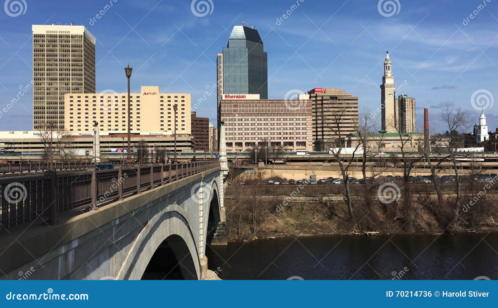 4K UltraHD View of the City Center of Springfield, Massachusetts Stock ...
