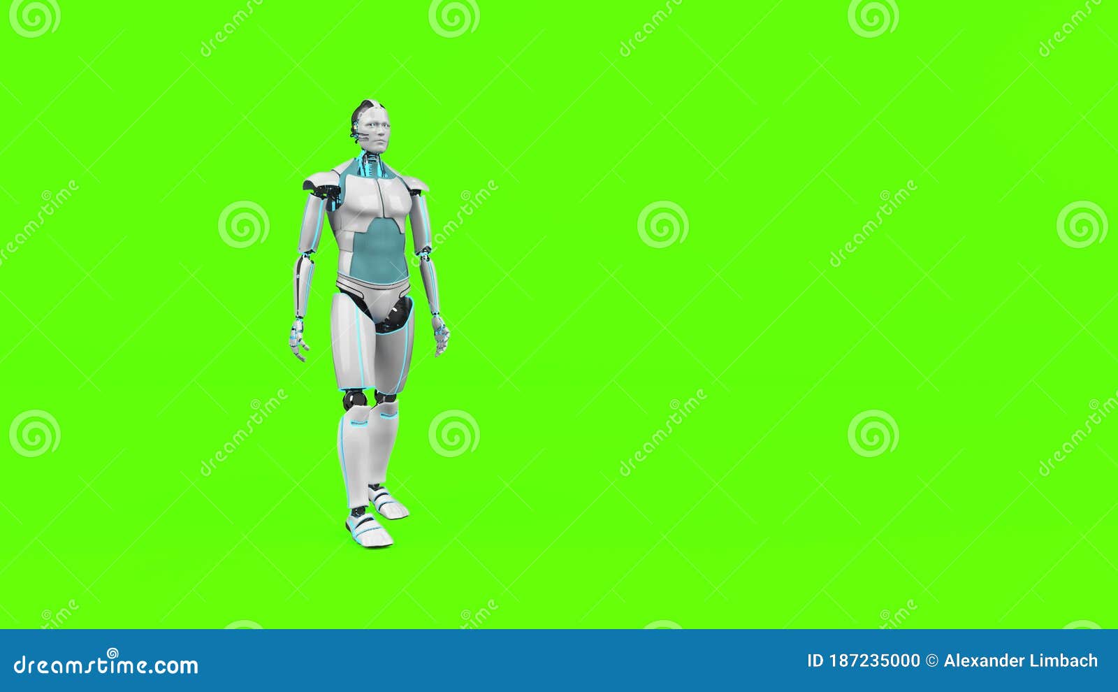 Walking Humanoid Robot stock footage. Video of walk - 187235000