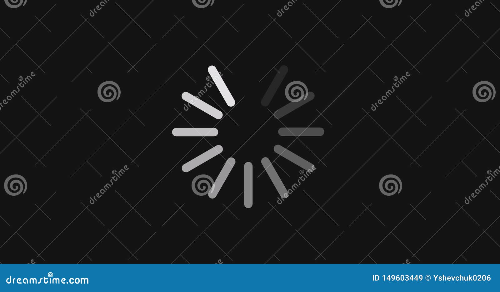 4K Video. Loading Circle Bar on Black Screen Stock Video - Video of ...