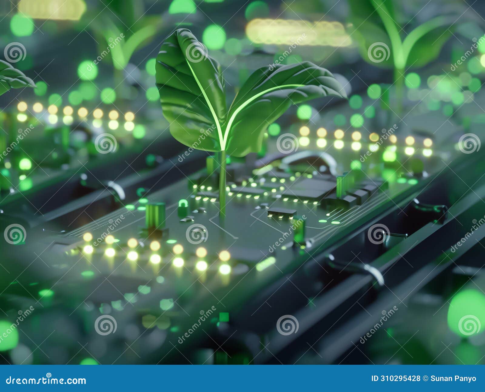 4K Visual of Electric Chip and Green Power Integration Stock ...