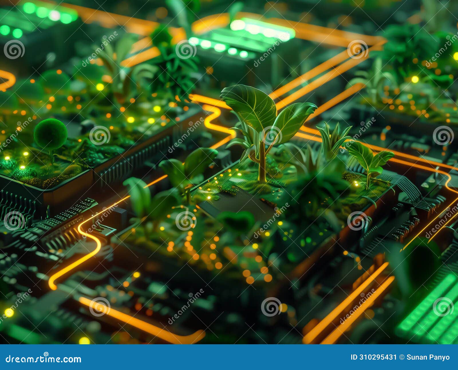 4K Visual of Electric Chip and Green Power Integration Stock ...