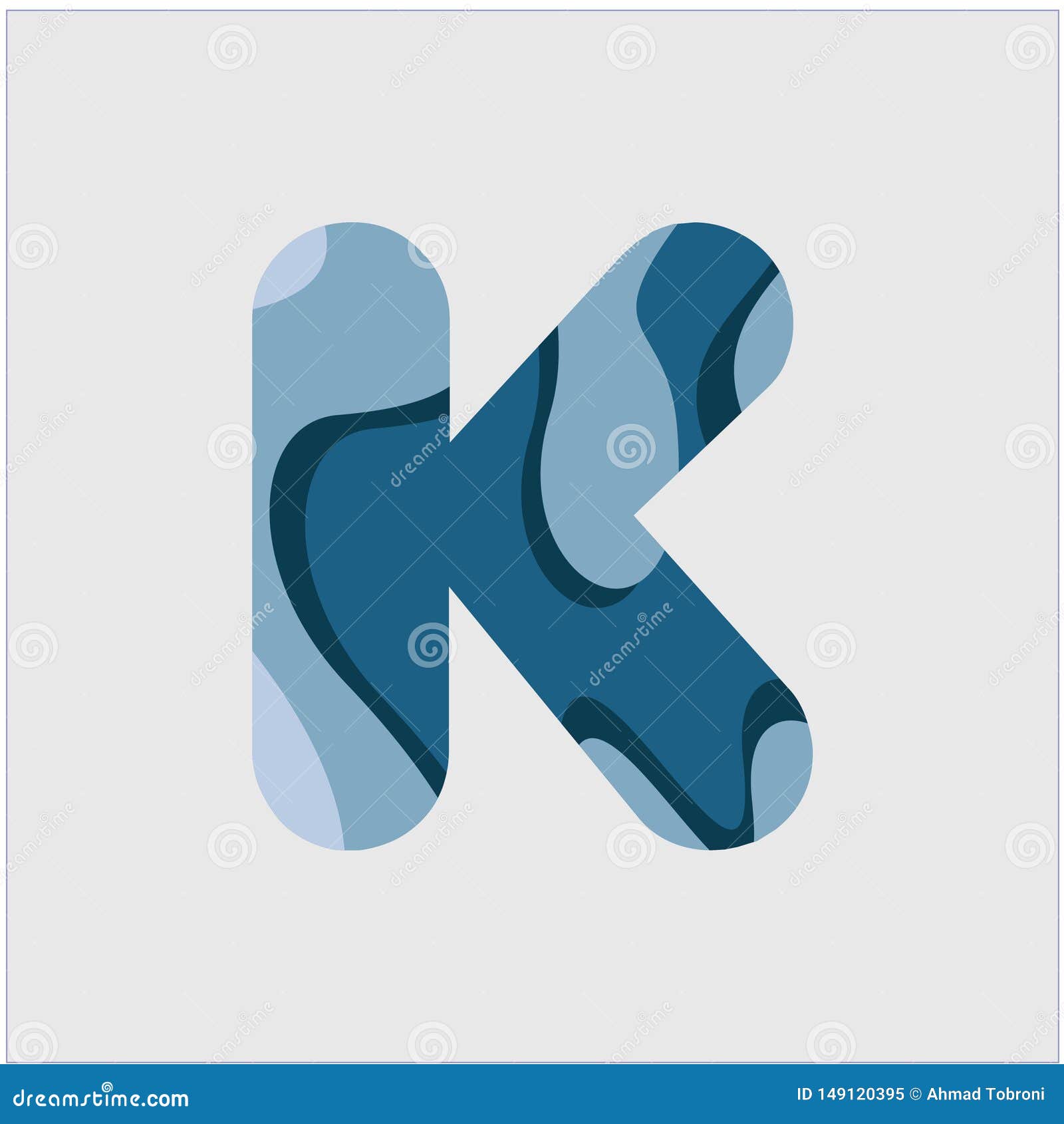 K Water Font Vector Template Design Illustration Stock Vector ...