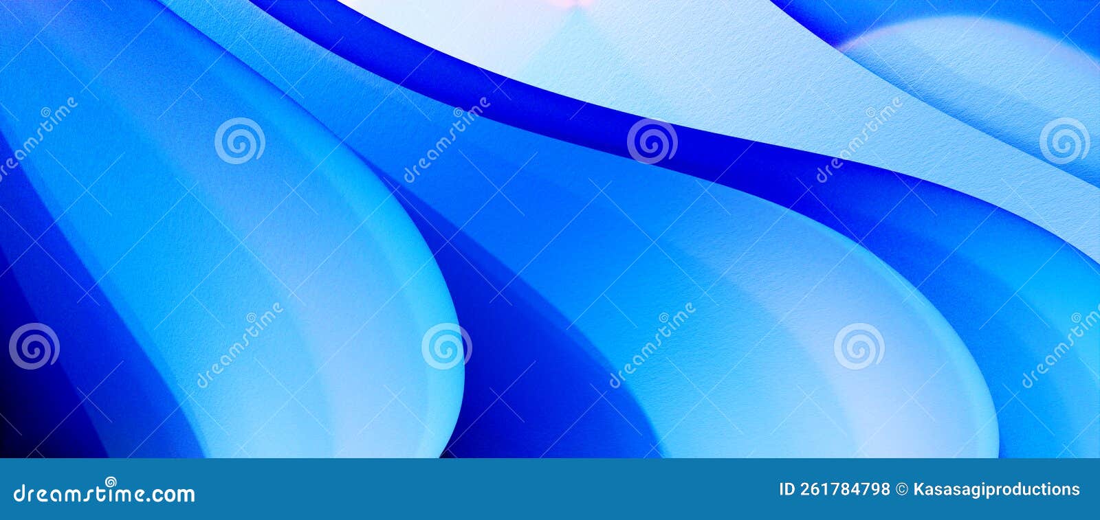 4k Widescreen Background of Blue Bending Paper Stock Illustration ...