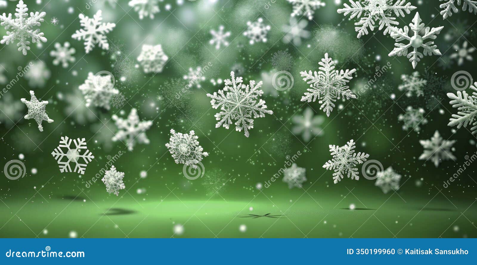 4K Winter Motion Graphics Background Serene Falling Snowflakes on a ...
